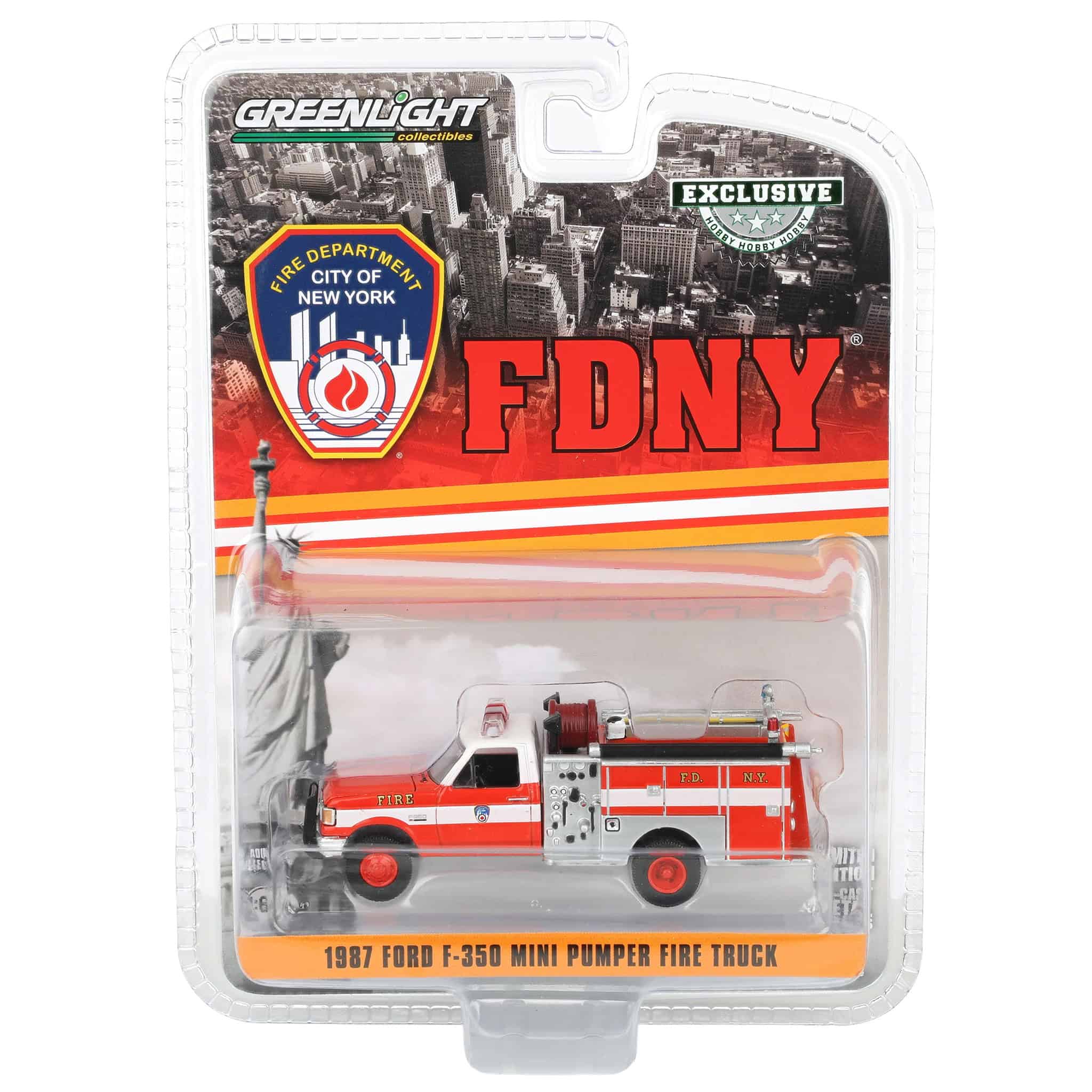 1/64 1987 Ford F-350 Mini Pumper Fire Truck, FDNY, Hobby Exclusive ...