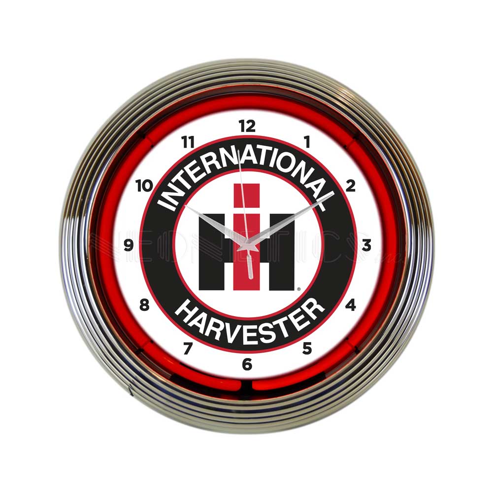 International Harvester IH Logo Neon Clock — Outback Toys