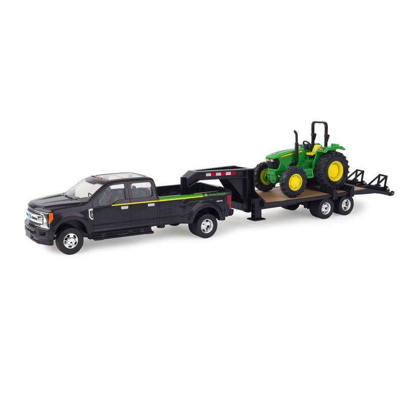 1/32 Ford F-350 Dually Pickup Truck with Gooseneck Trailer & John Deer ...