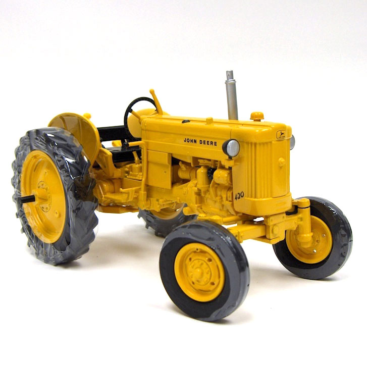 1/16 John Deere 420 Industrial Yellow Tractor by ERTL, 2011 Two Cylind ...