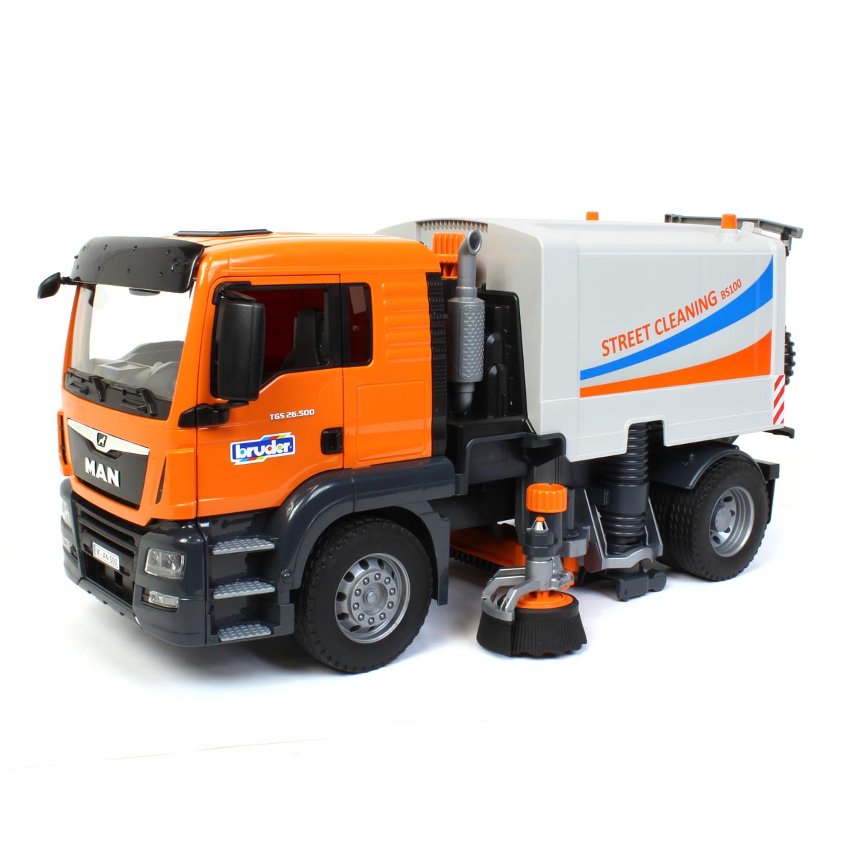 (B&D) 1/16 MAN TGS Street Sweeper by Bruder - Damaged Item — Outback Toys