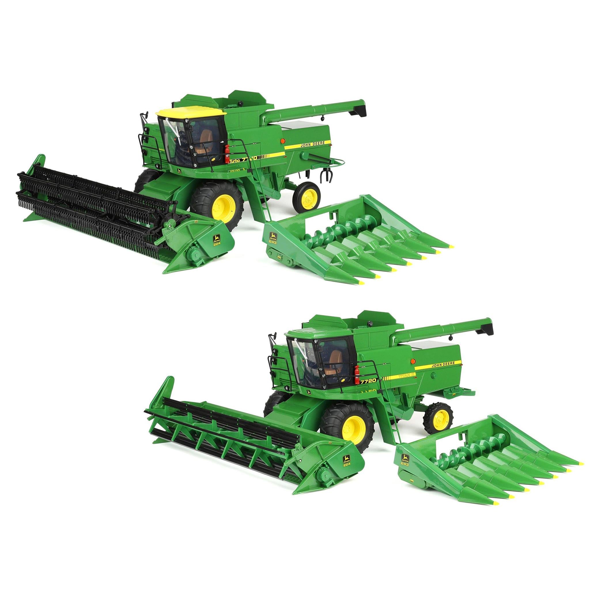 Set of 2 Versions ~ 1/16 John Deere 7720 Turbo & Titan II Combines, ER ...
