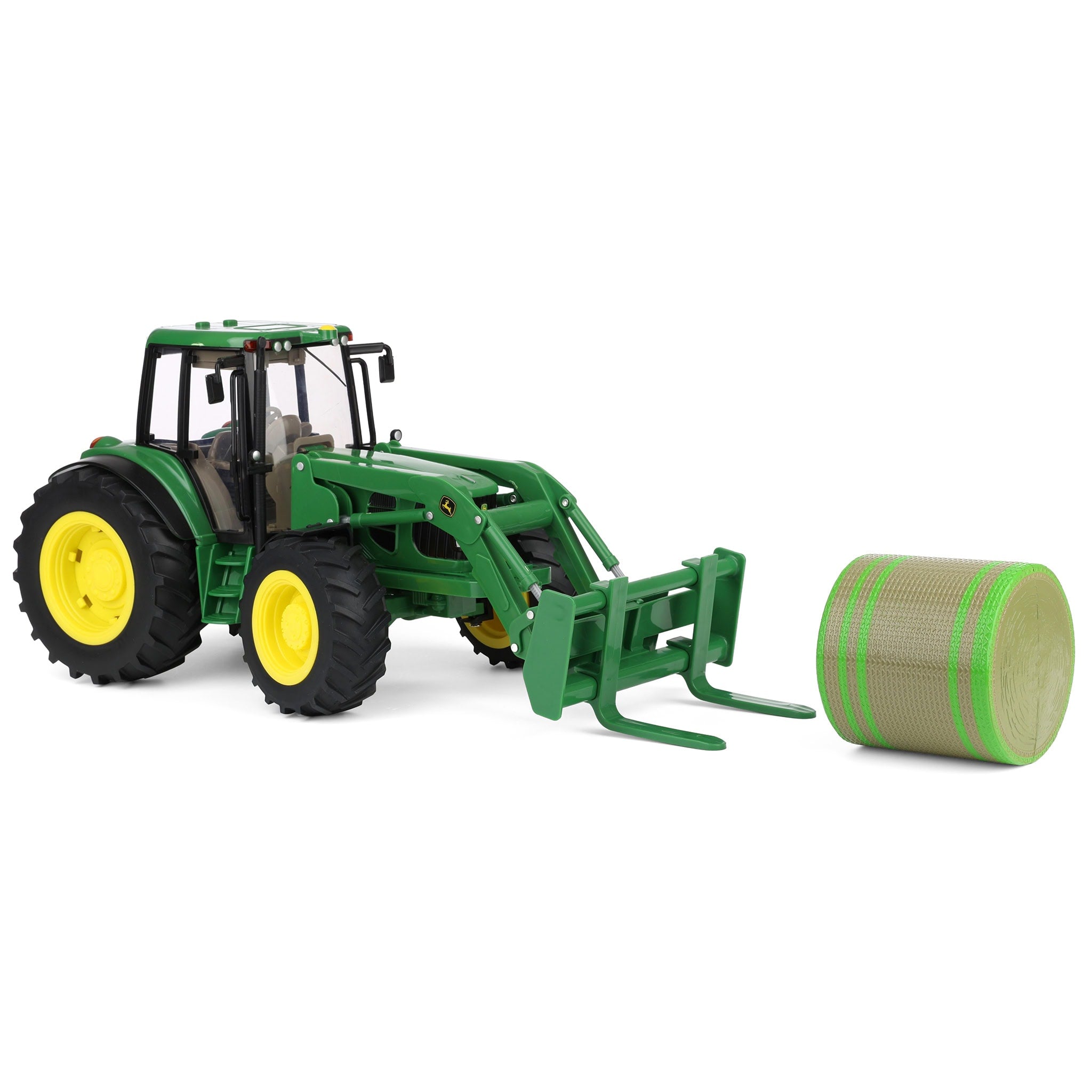1/16 Big Farm John Deere 7330 with Bale Mover & Bale — Outback Toys