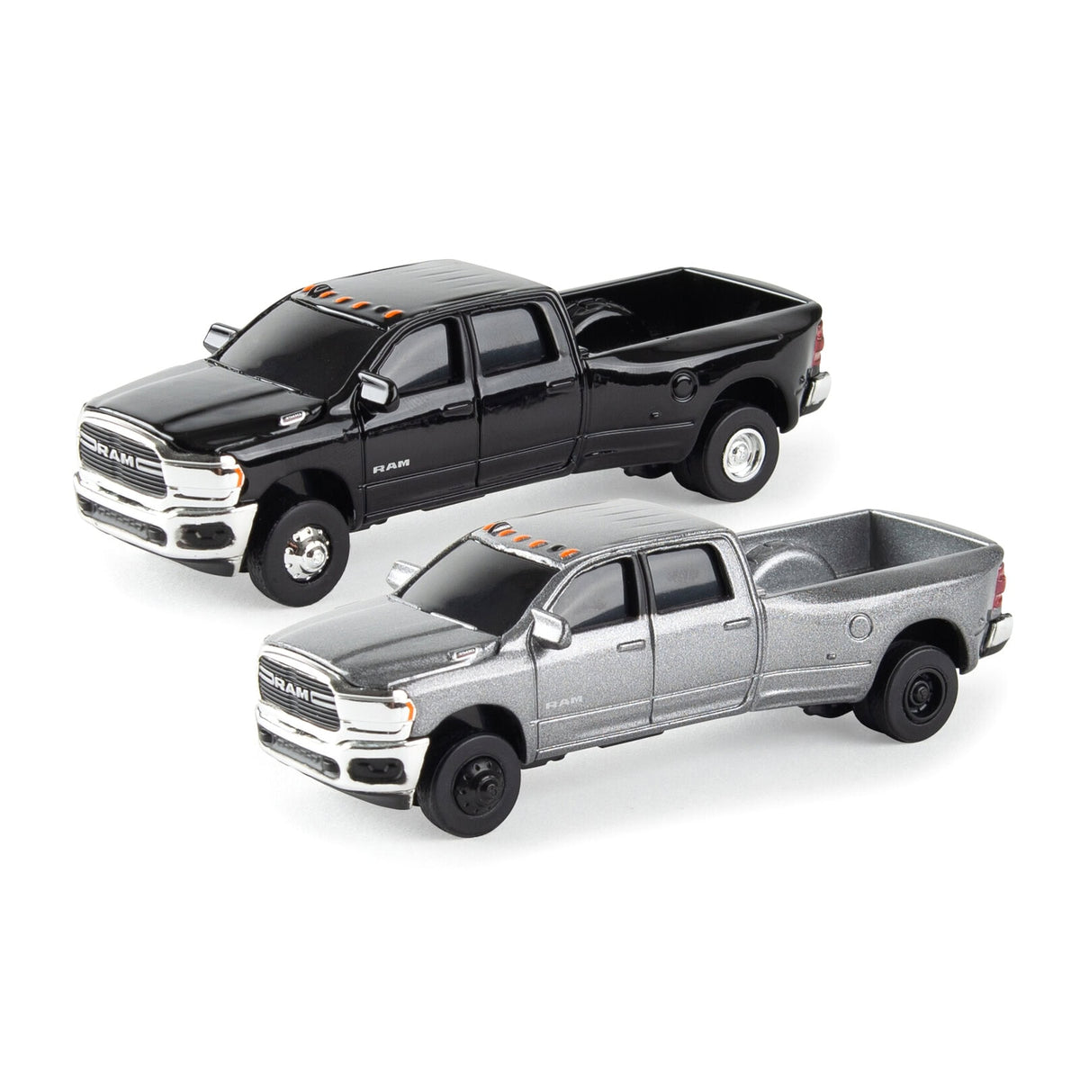 Set of 2 ~ 1/64 RAM 3500 Dually Pickup Trucks, ERTL Collect N Play ...