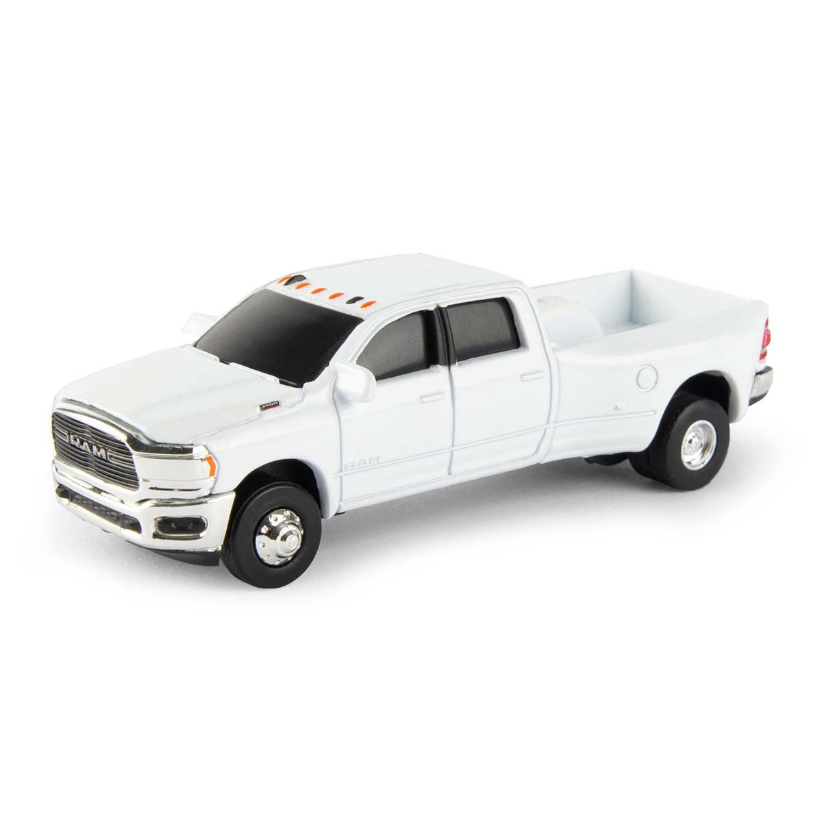 1/64 White RAM 3500 Dually Pickup Truck, ERTL Collect N Play — Outback Toys