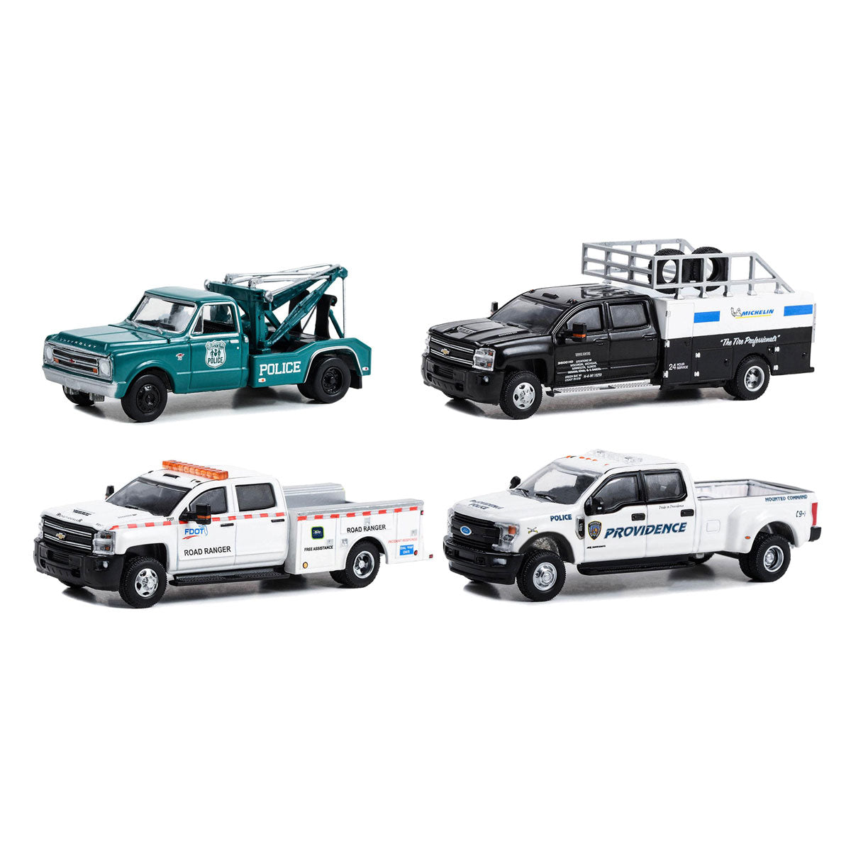 1/64 Dually Drivers Series 12 Set of 4 Greenlight Trucks — Outback Toys