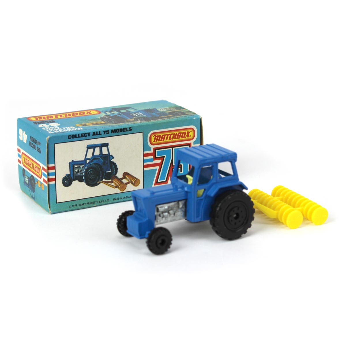 Vintage Matchbox Ford Tractor with Harrow — Outback Toys