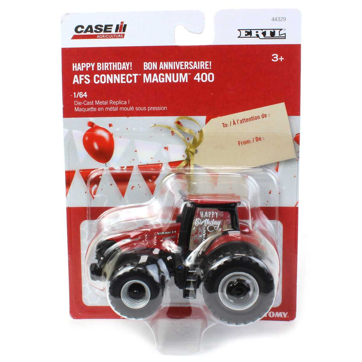 1/64 Case IH AFS Connect Magnum 400 "Happy Birthday" Tractor with Fron ...