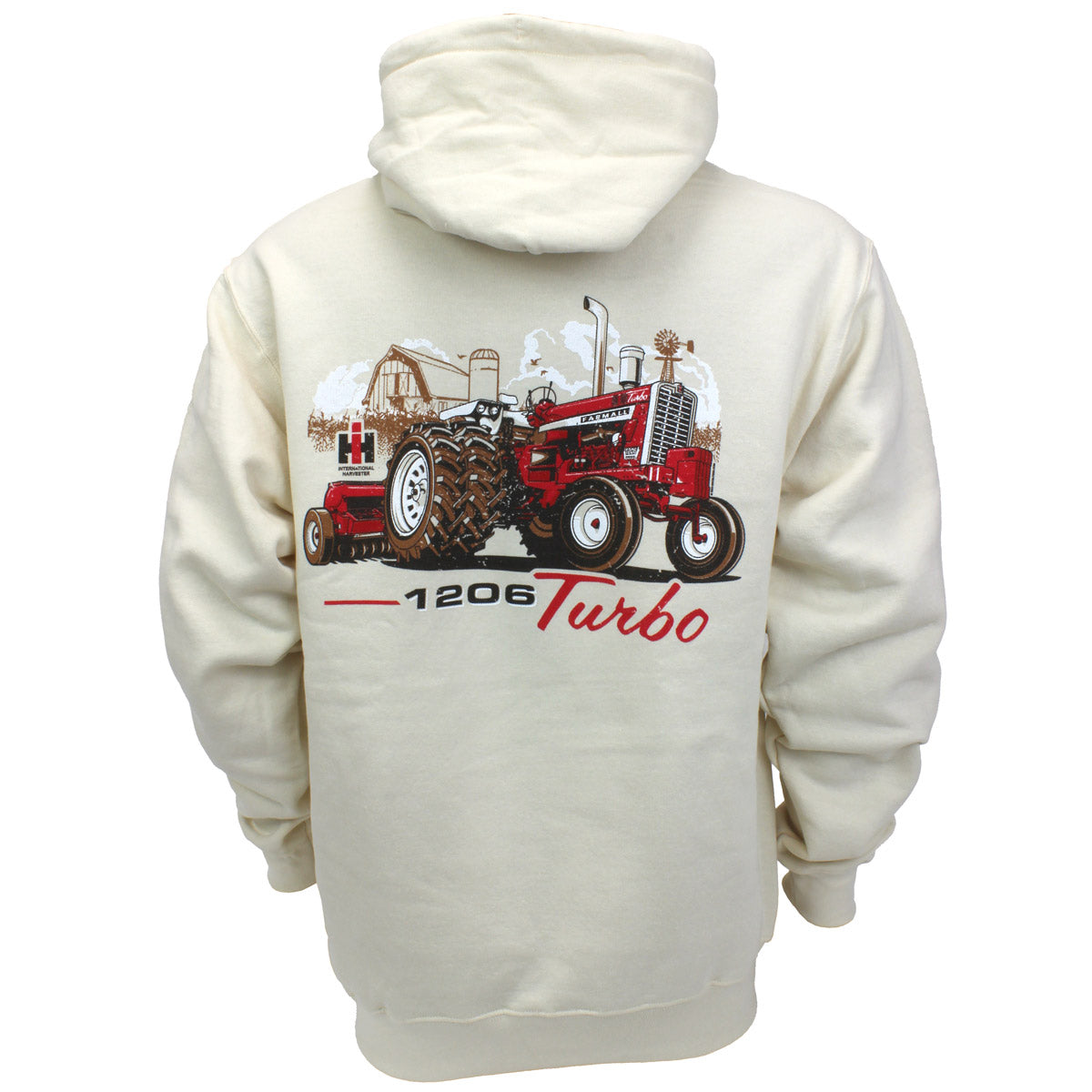 Adult IH Farmall 1206 with Duals Hooded Sweatshirt — Outback Toys