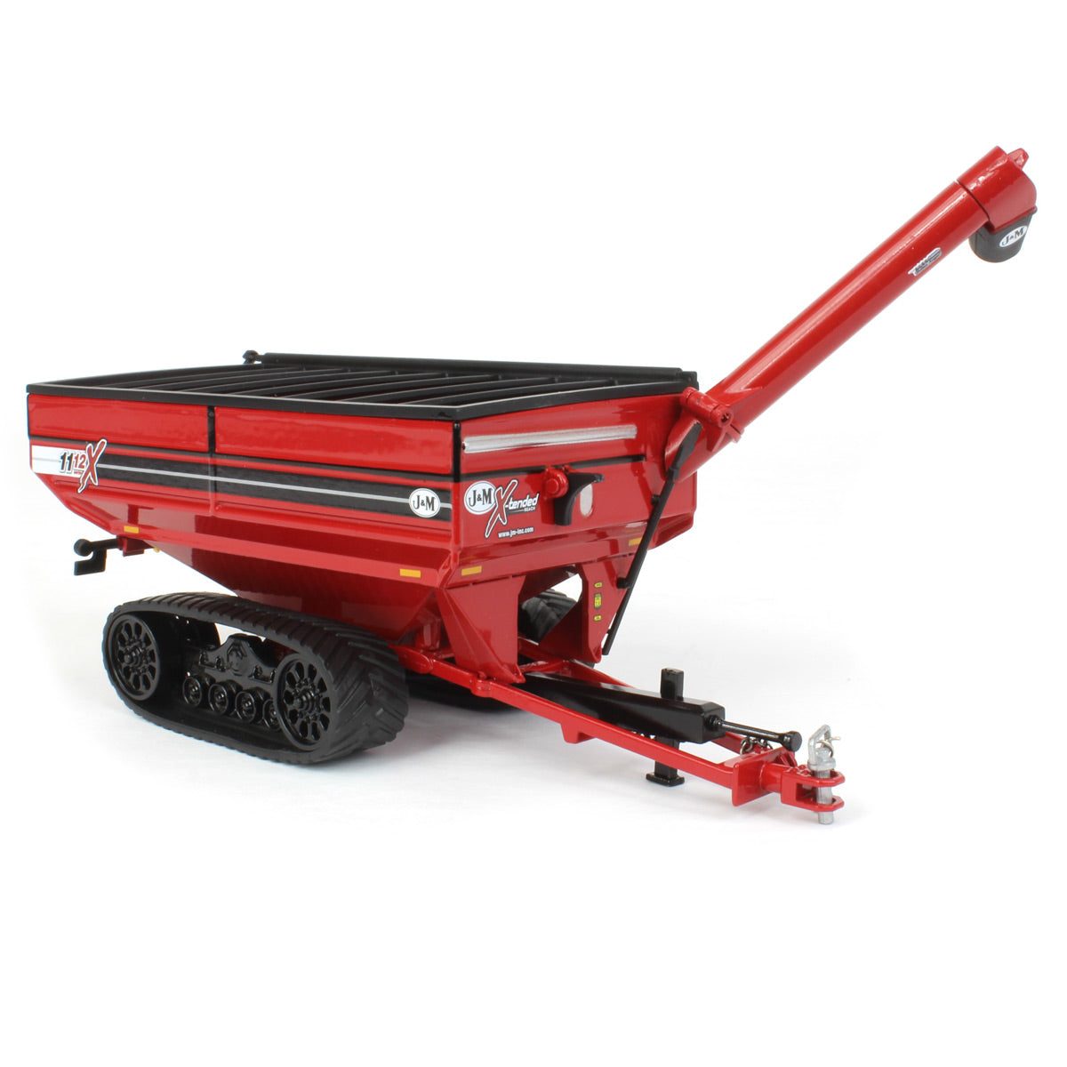 1/64 Red J&M 1112 X-Tended Reach Grain Cart with Tracks — Outback Toys