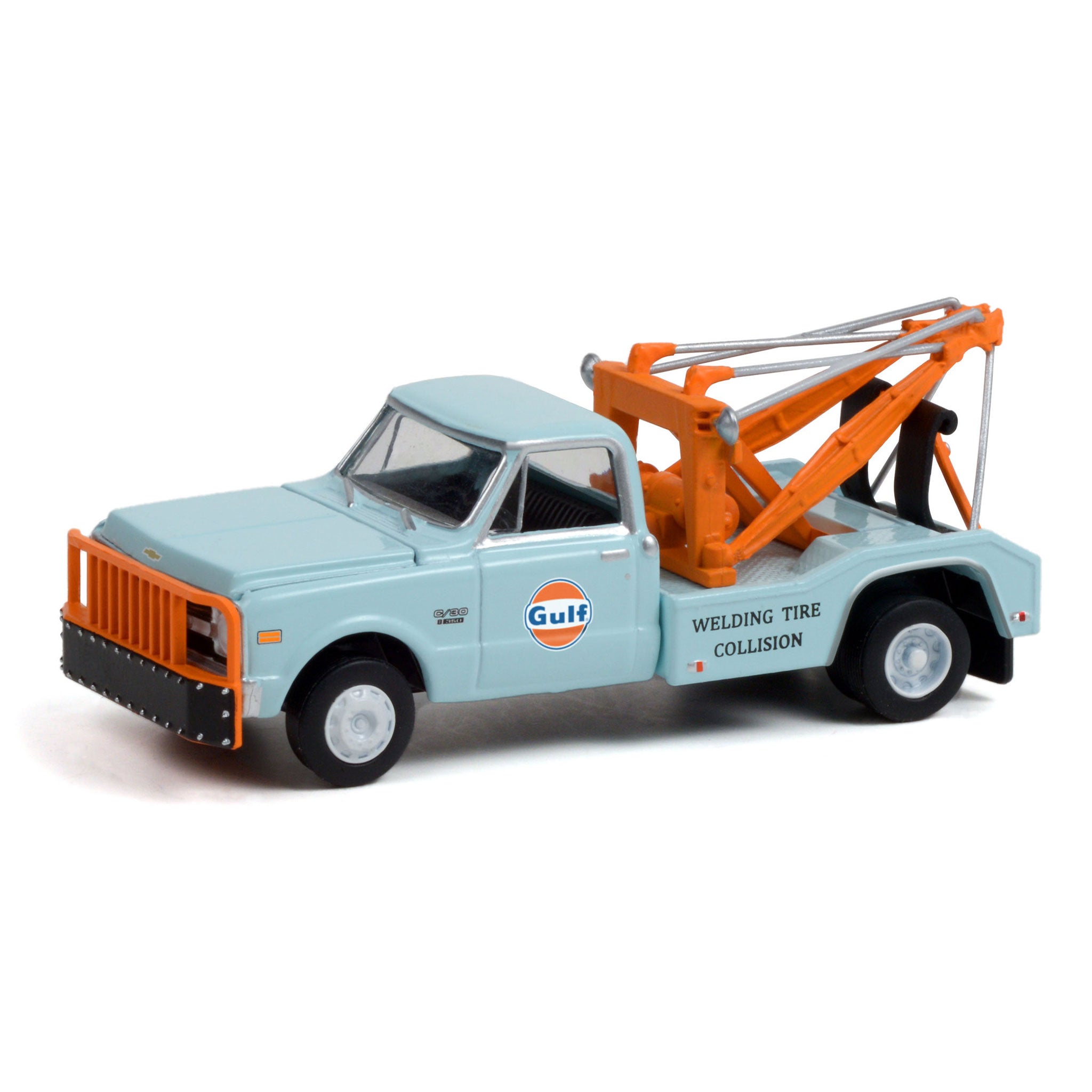 1/64 1969 Chevrolet C-30 Dually Wrecker, Gulf Oil — Outback Toys