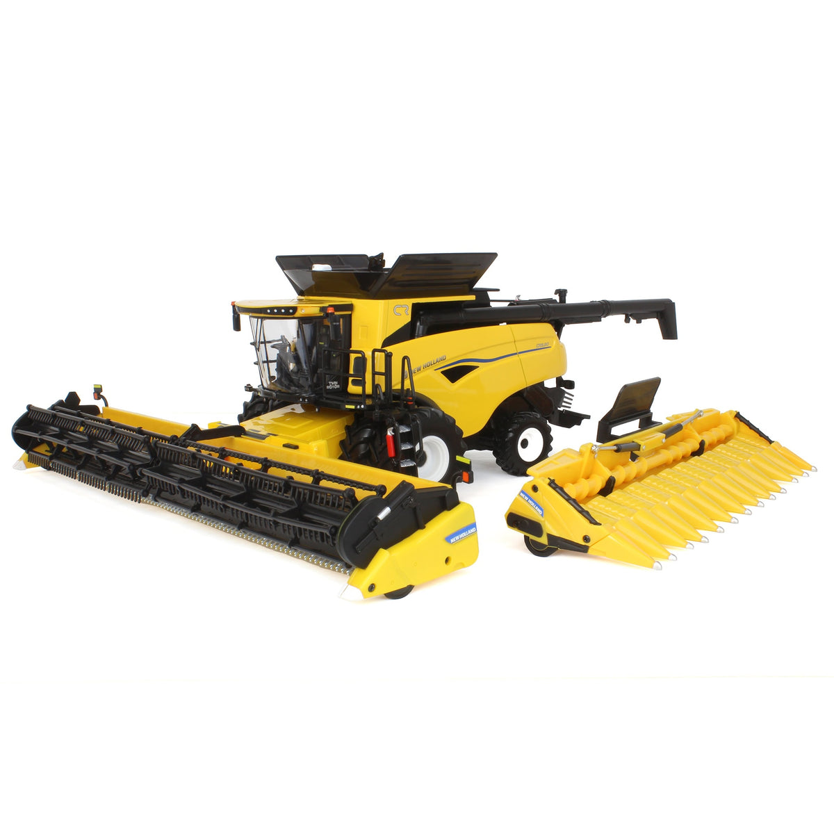 1/32 New Holland CR9.90 Combine with Corn Head & Grain Head, ERTL Pres ...