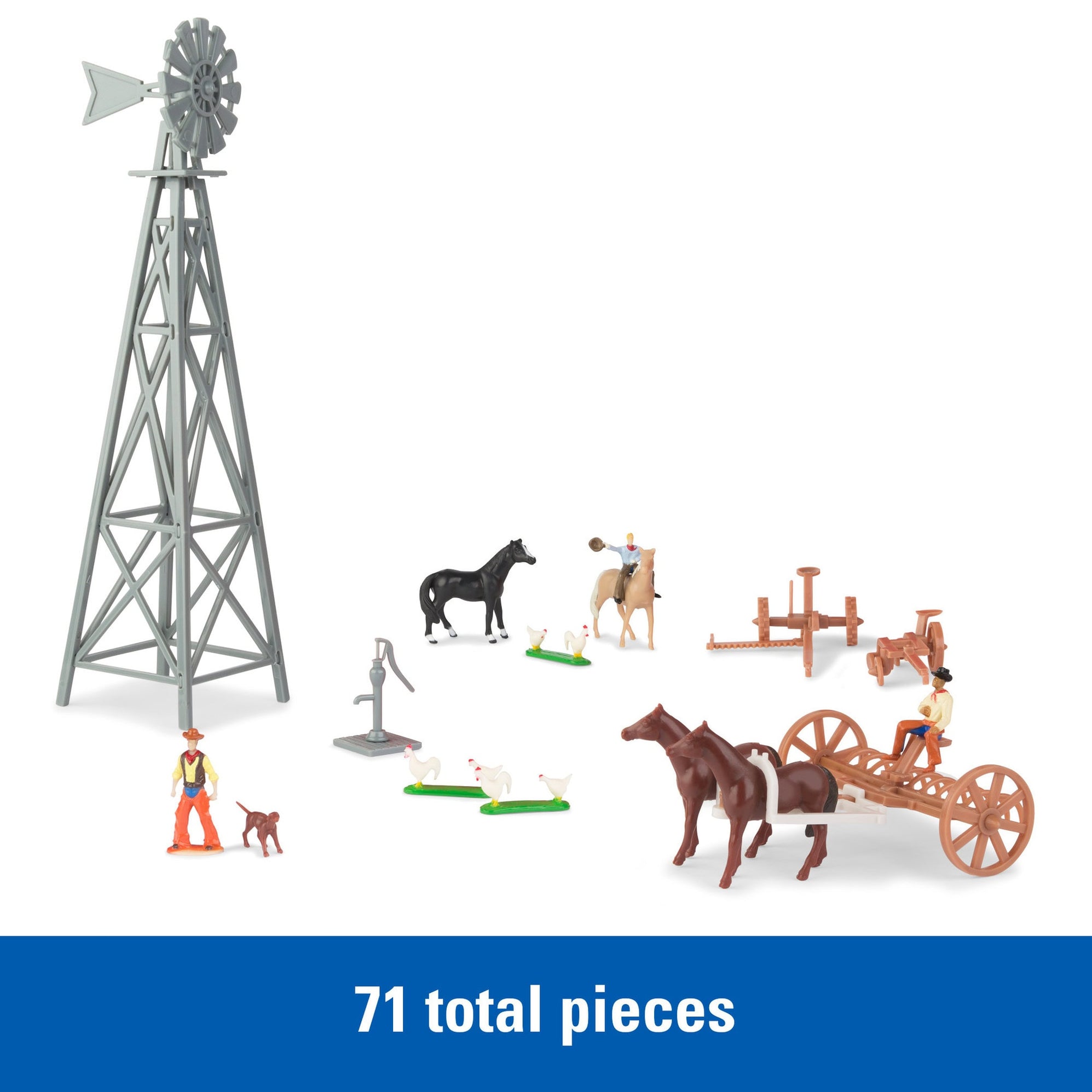 1/64 ERTL Farm Country Round Gable Barn Set, 73 Pieces — Outback Toys