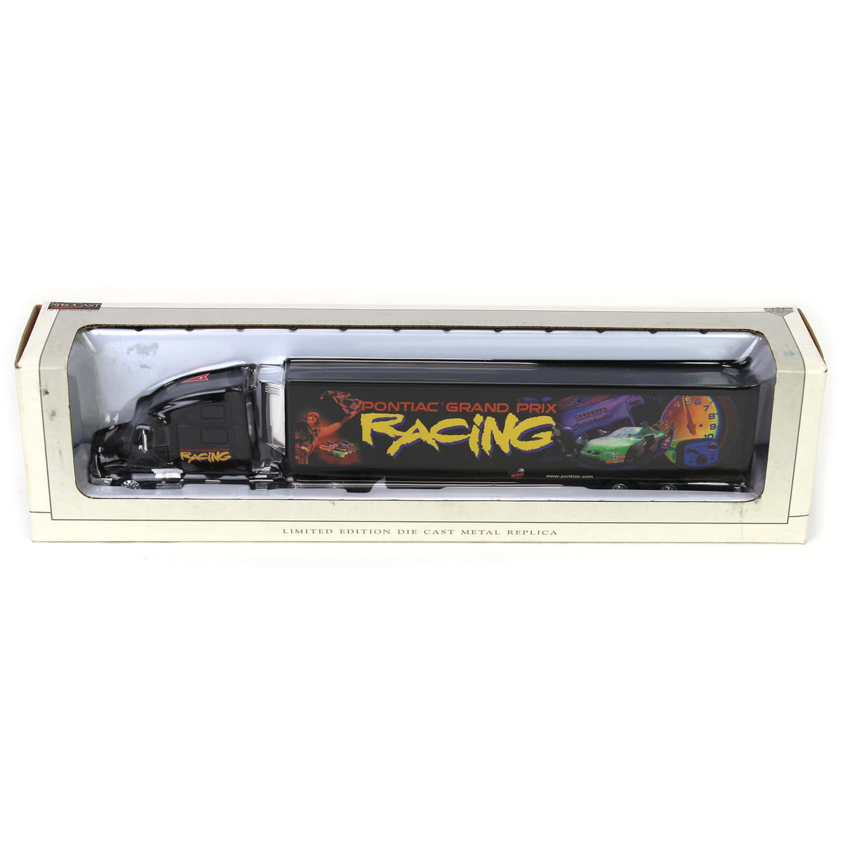 1/64 Volvo VNL 770 Semi with Pontiac Grand Prix Racing Box Trailer ...