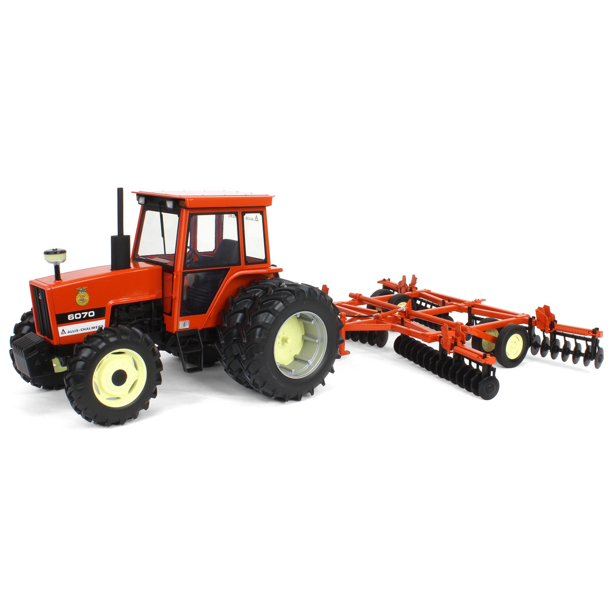 (B&D) 1/16 Allis Chalmers 6070 Tractor with FWA, Rear Duals & Orange W ...