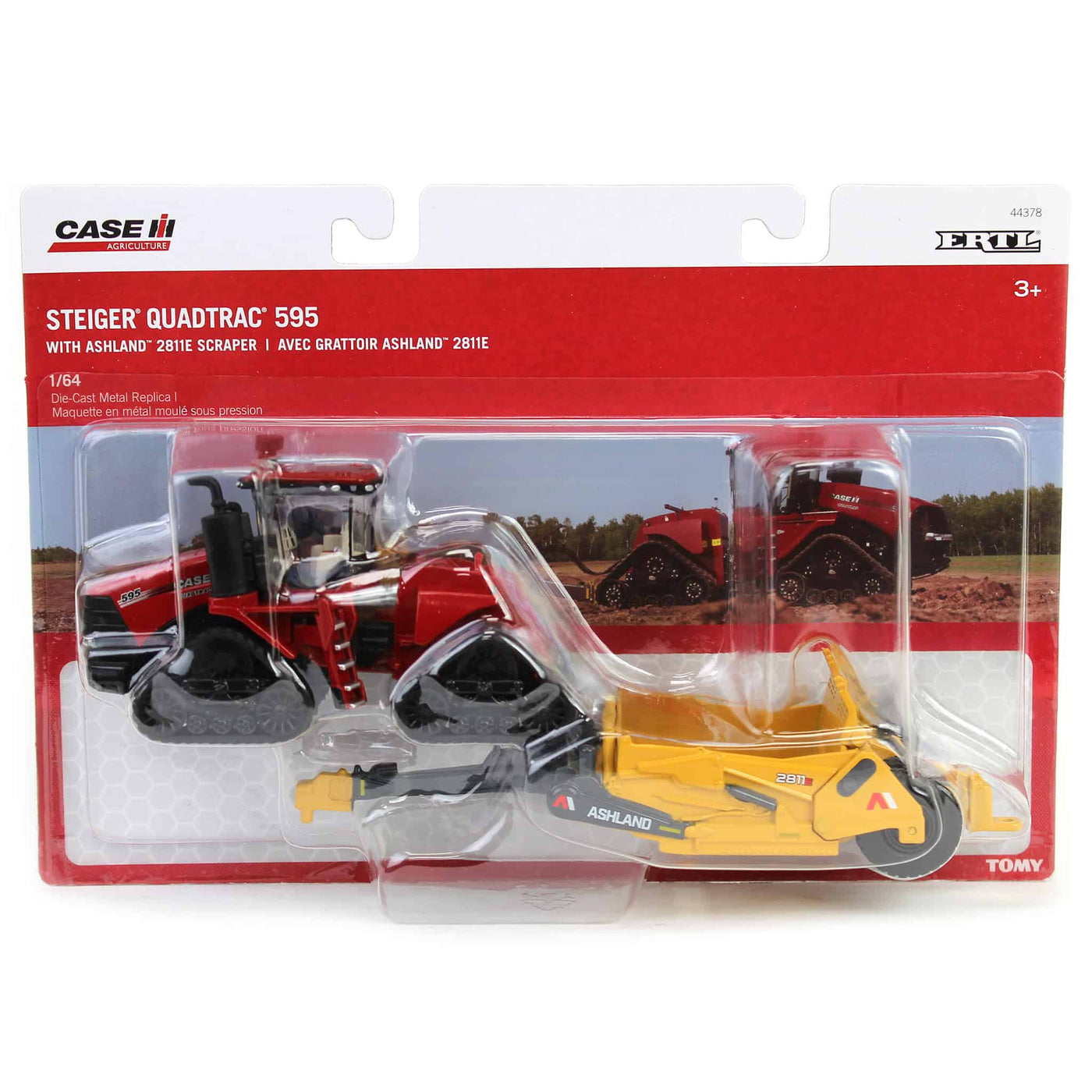 1/64 Case IH Steiger 595 Quadtrac with Ashland 2811E Scraper by ERTL ...