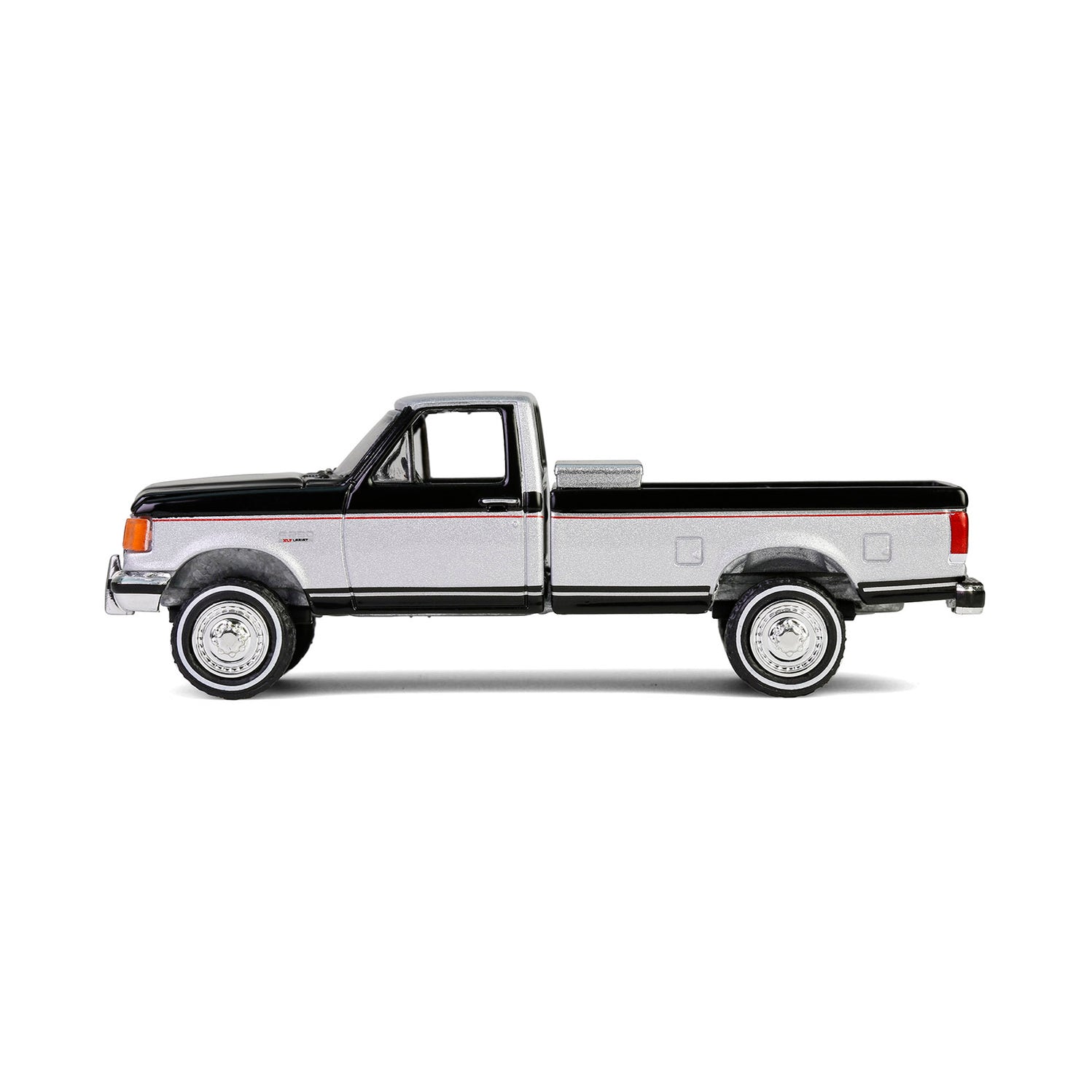 1/64 1990 Ford F-250 with Toolbox, Raven Black & Medium Silver Metalli ...