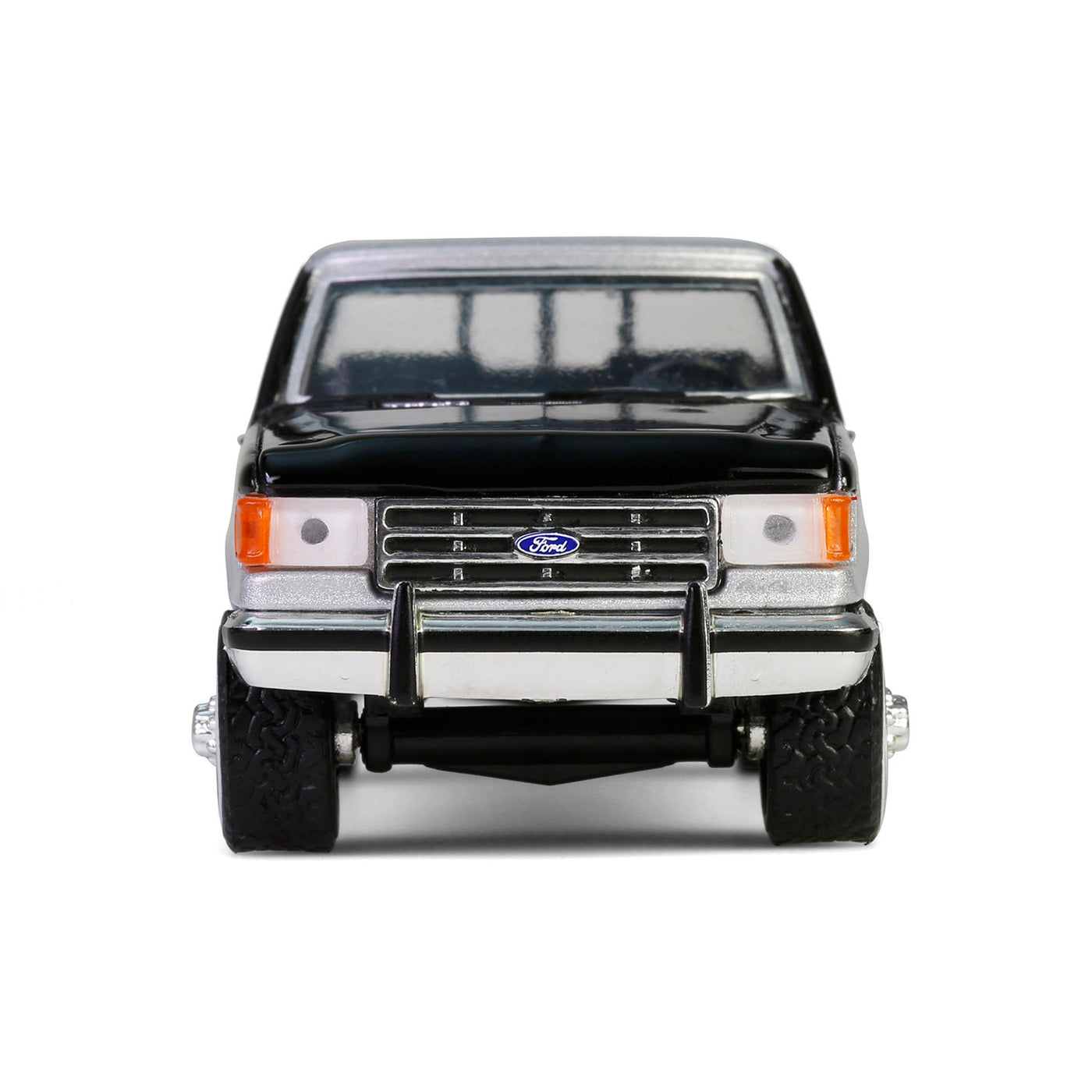 1/64 1990 Ford F-250 with Toolbox, Raven Black & Medium Silver Metalli ...