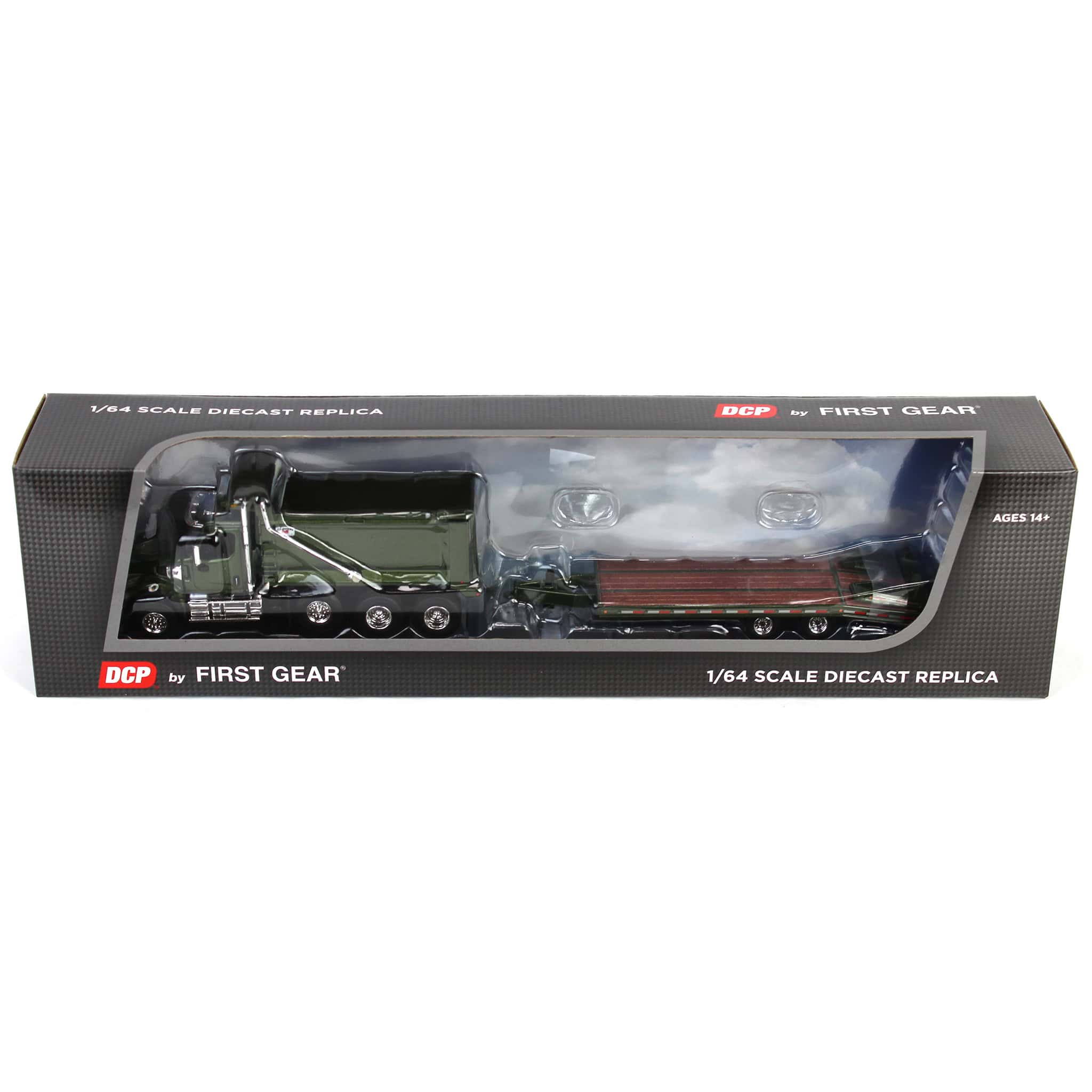 1/64 Metallic Green Western Star 49X with Ox Bodies Dump & Beaver Tail ...