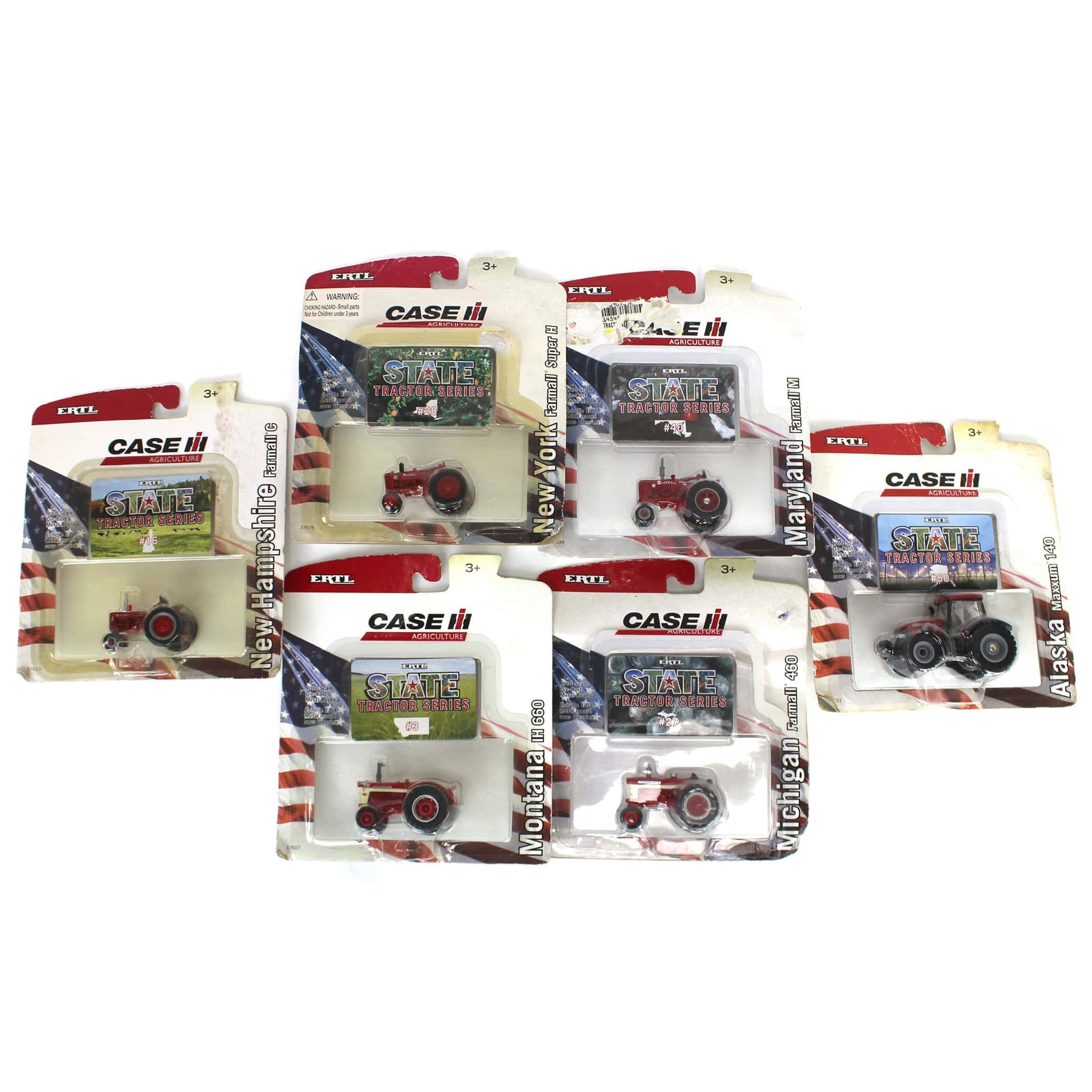 Lot of (6) 1/64 Case State Tractors — Outback Toys