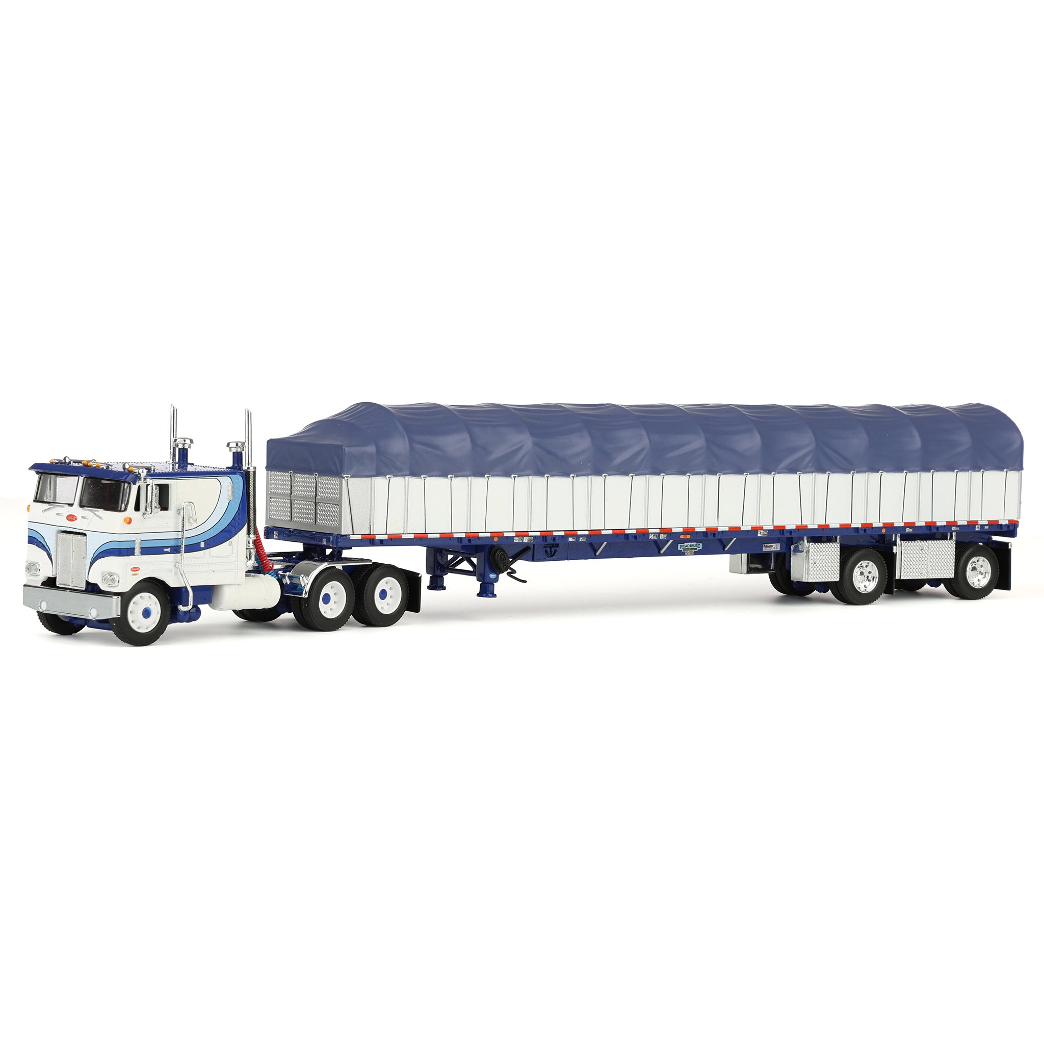 1/64 Peterbilt 352 COE Semi Truck with Wilson Roadbrute Flatbed & Cove ...