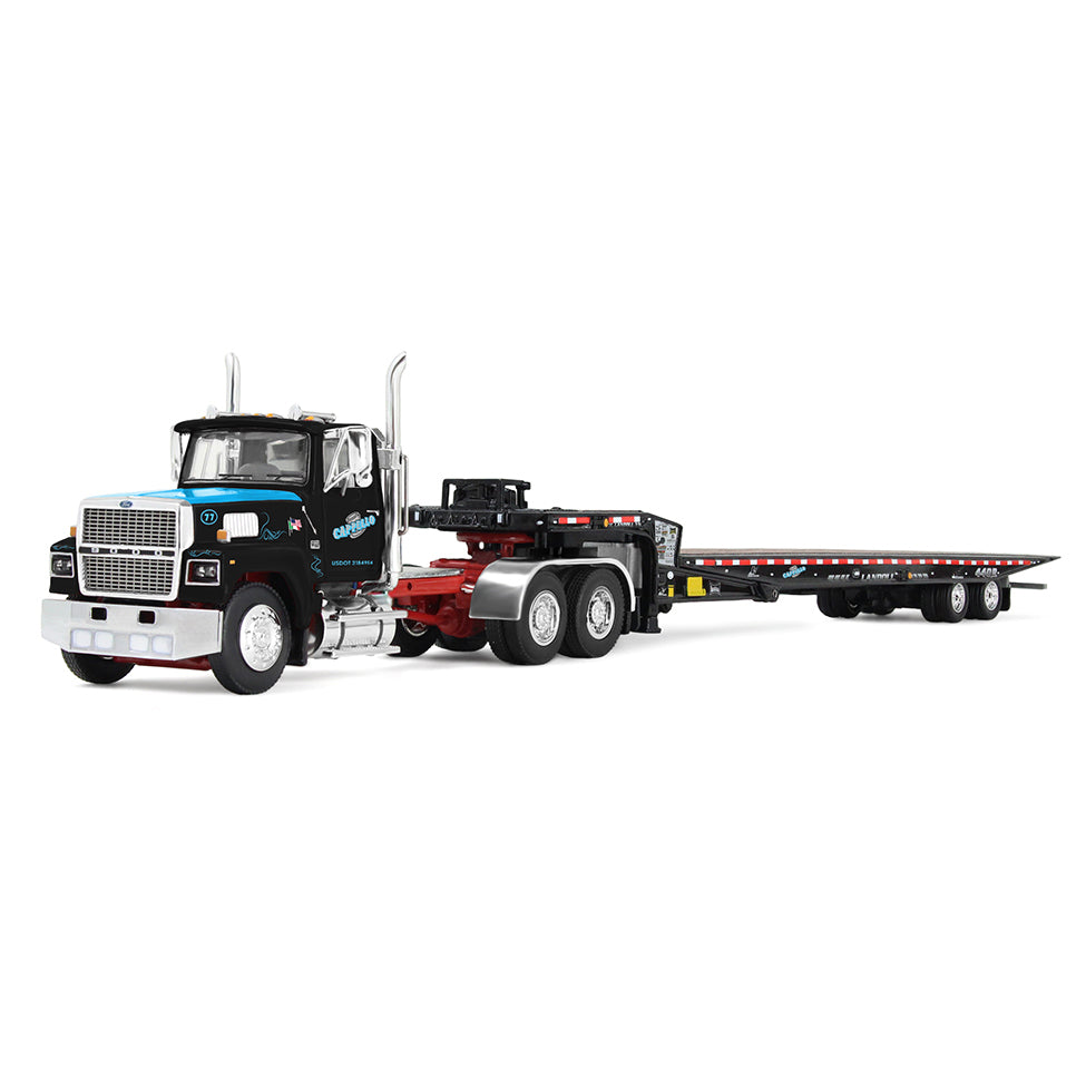 1/64 Ford LTL 9000 Semi Truck with Landoll Traveling Axle Trailer, DCP ...