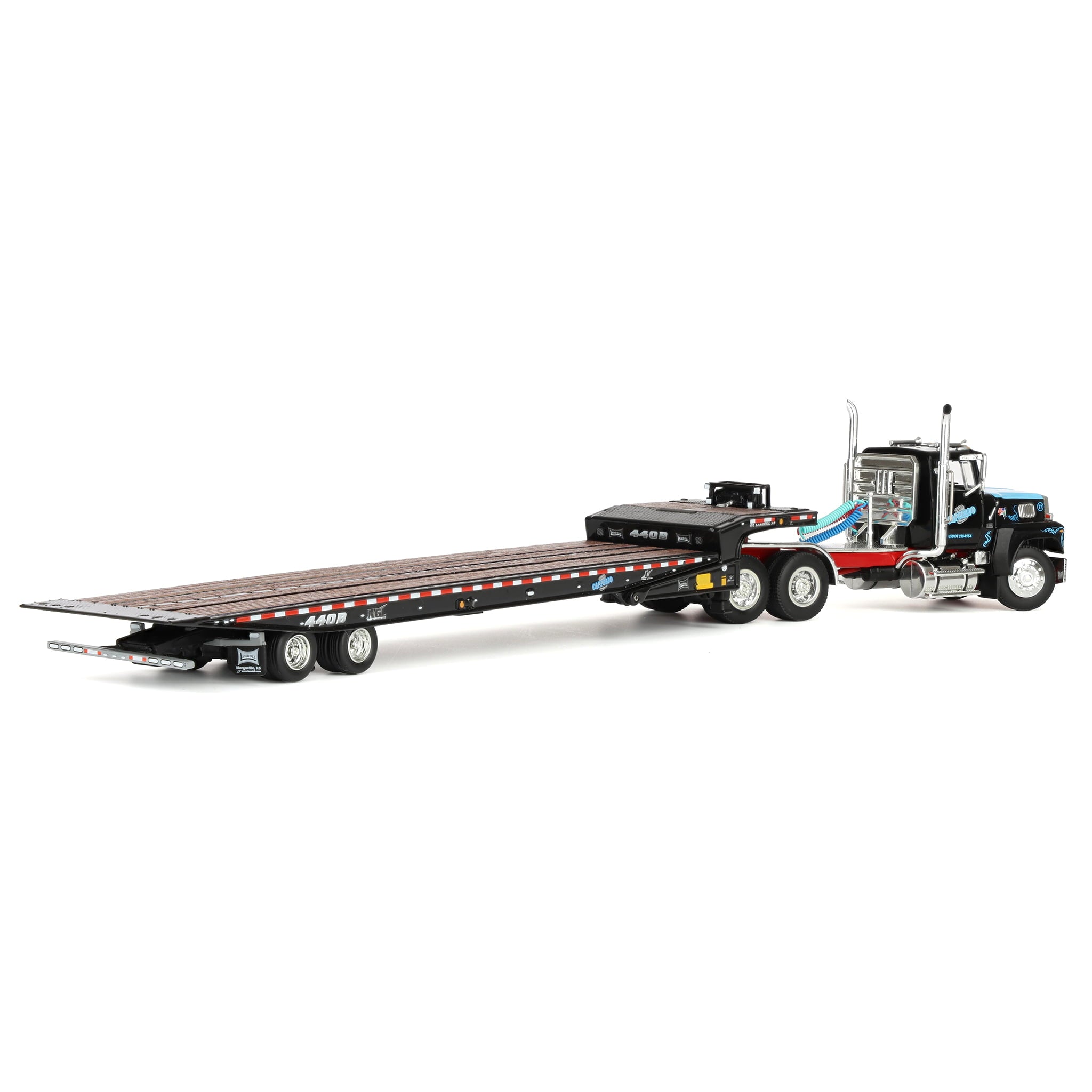 1/64 Ford LTL 9000 Semi Truck with Landoll Traveling Axle Trailer, DCP ...