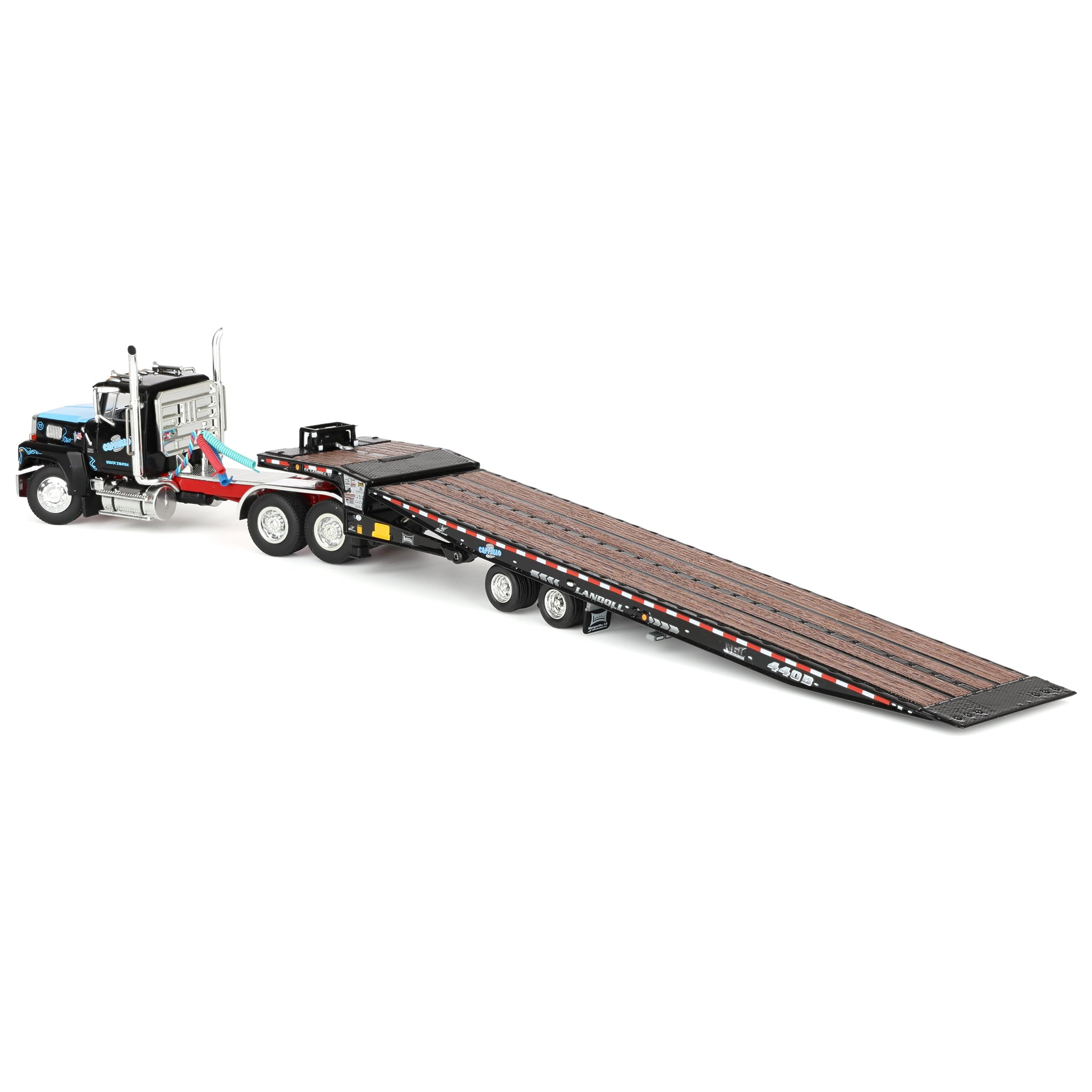 1/64 Ford LTL 9000 Semi Truck with Landoll Traveling Axle Trailer, DCP ...