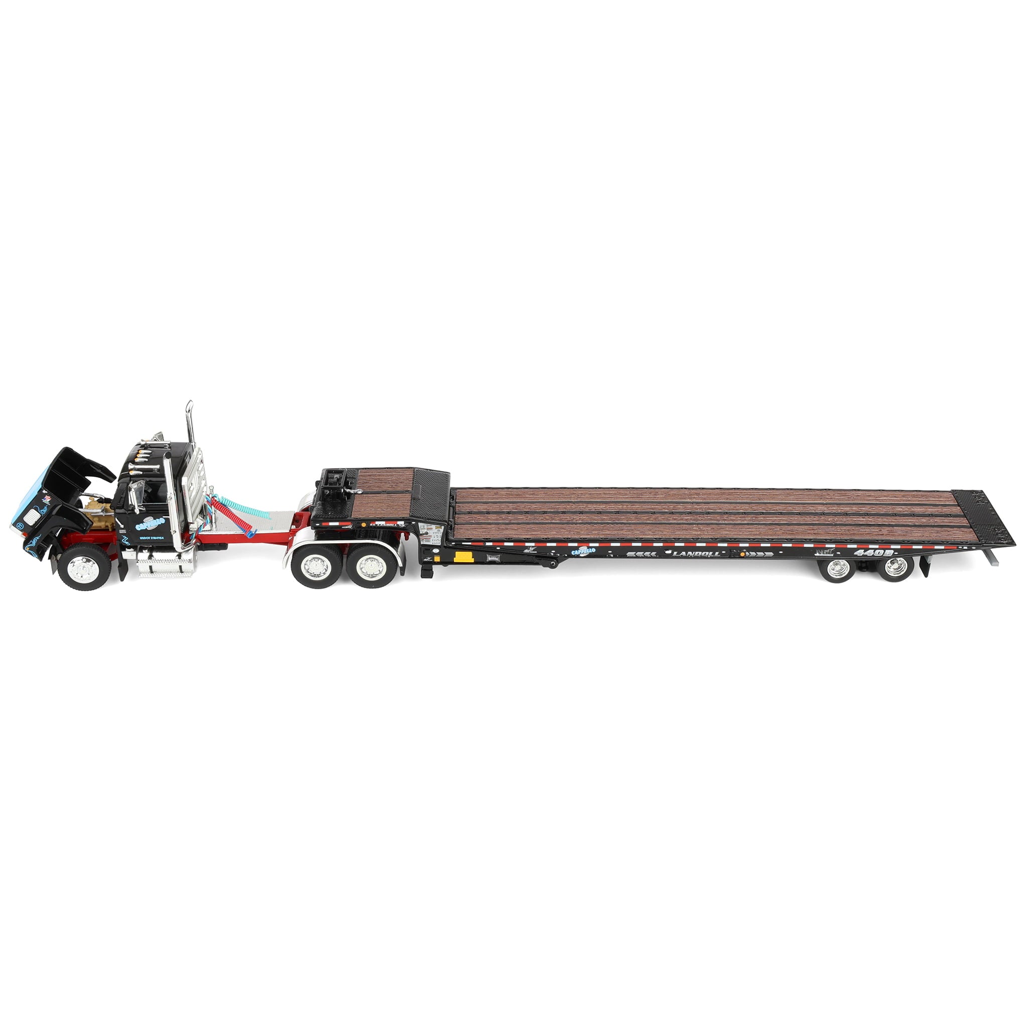 1/64 Ford LTL 9000 Semi Truck with Landoll Traveling Axle Trailer, DCP ...