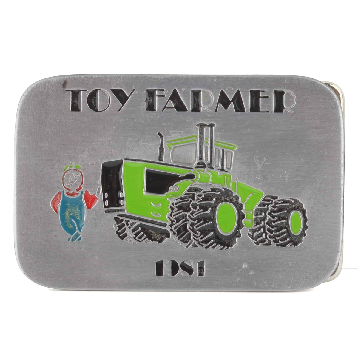 Vintage Steiger Tractor Toy Farmer Zeke 1981 Belt Buckle — Outback Toys