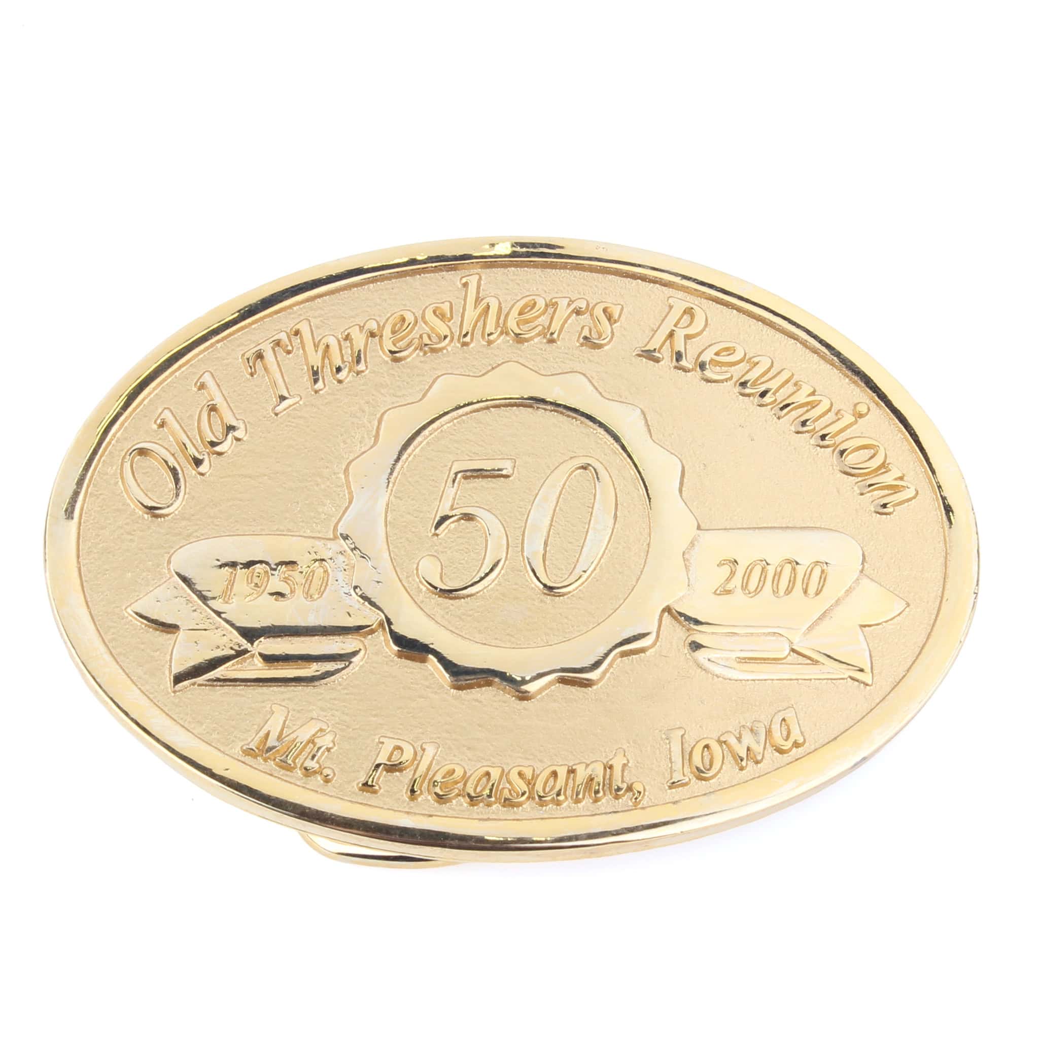 Vintage Old Threshers 50th Reunion 2000 Mt Pleasant Iowa Belt Buckle ...