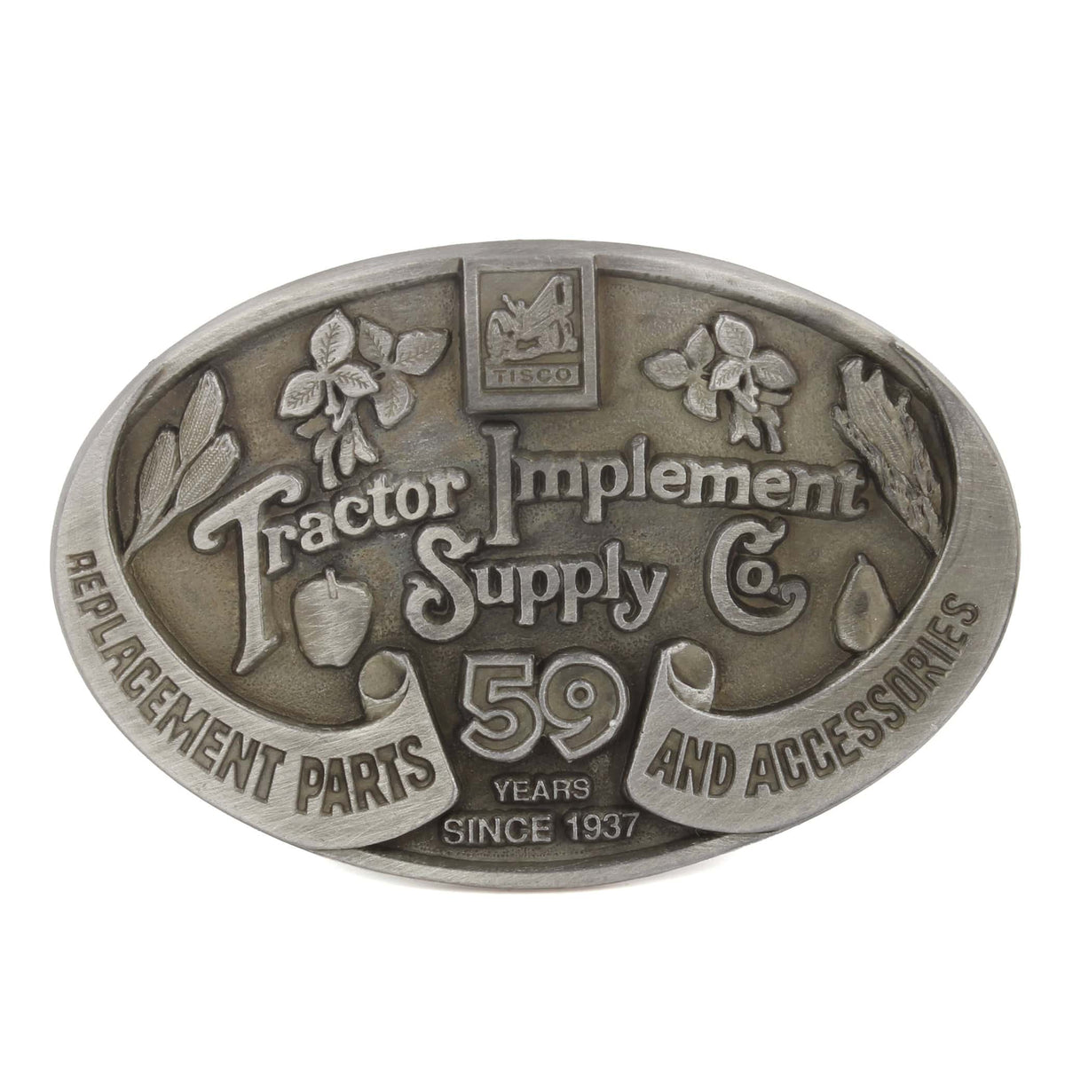1996 TISCO Tractor Implement Supply Co 59 years LE Pewter Belt Buckle ...