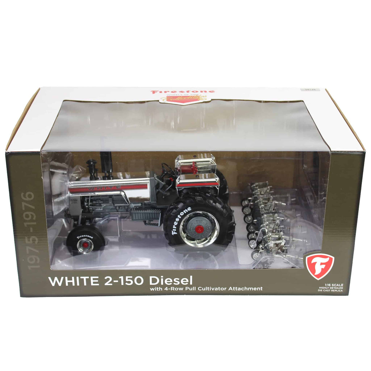 Silver Chrome Chase Unit ~ 1/16 White 2-150 Diesel Tractor with 4-Row ...