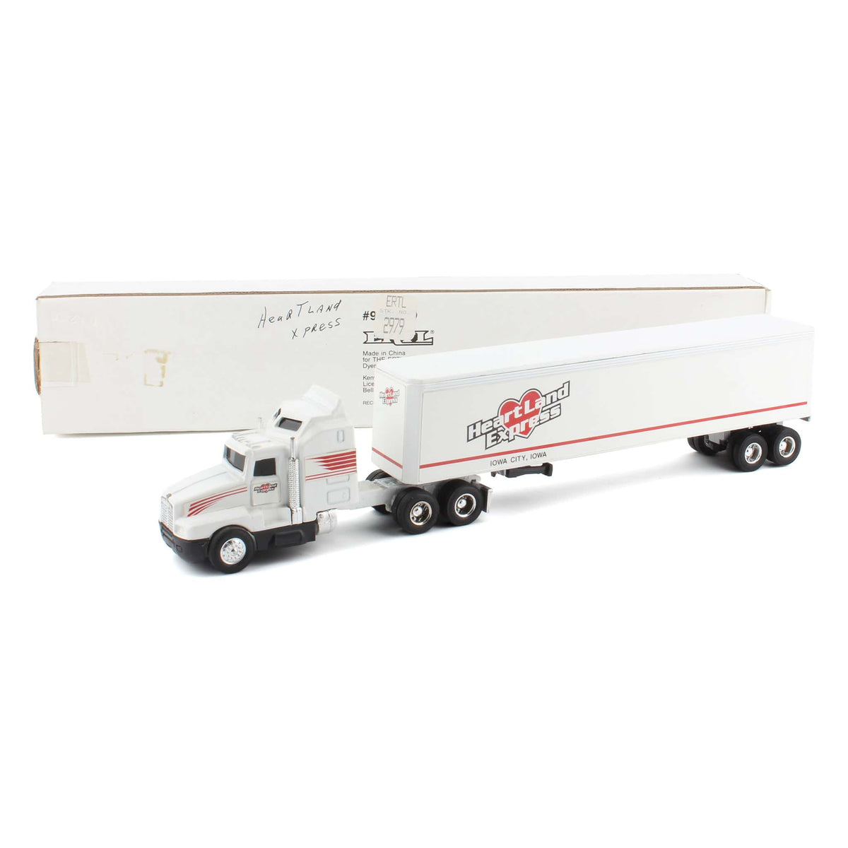 1/64 Kenworth T600A Semi Truck with Box Trailer by ERTL, Heartland Exp ...
