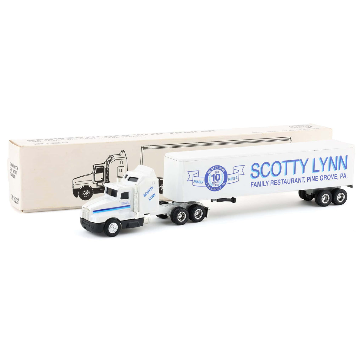 1/64 Kenworth T600A Semi Truck with Box Trailer, Scotty Lynn Family Re ...