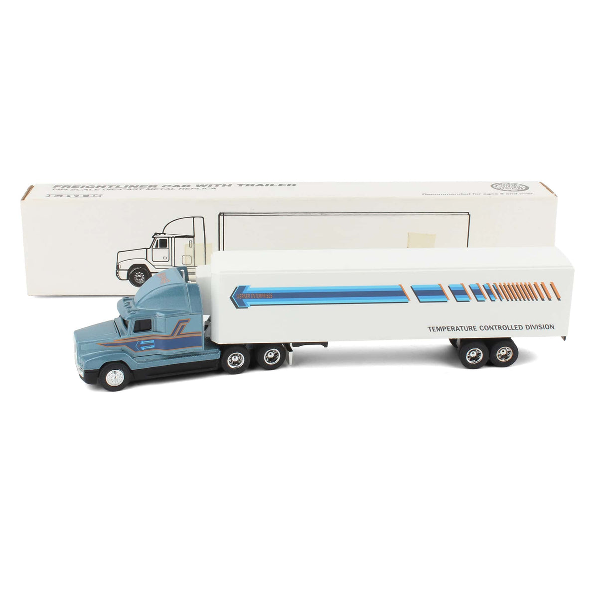 1/64 Freightliner 120 Conventional Semi Truck with Werner Temperature ...