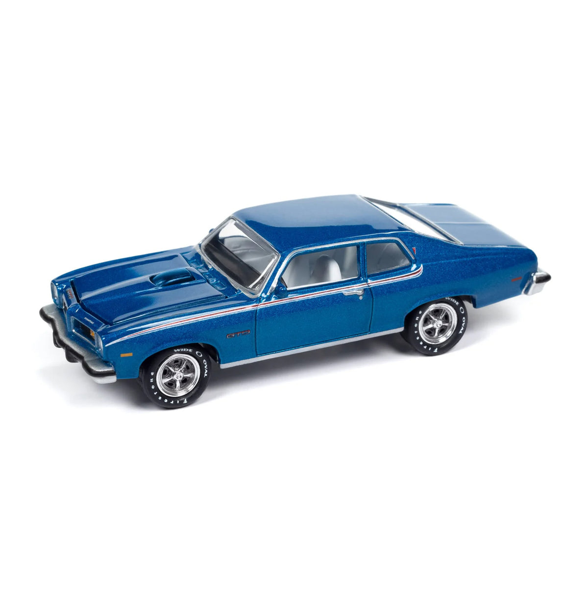 1/64 1974 Pontiac GTO, Regatta Blue Ploy, Johnny Lightning Muscle Car ...