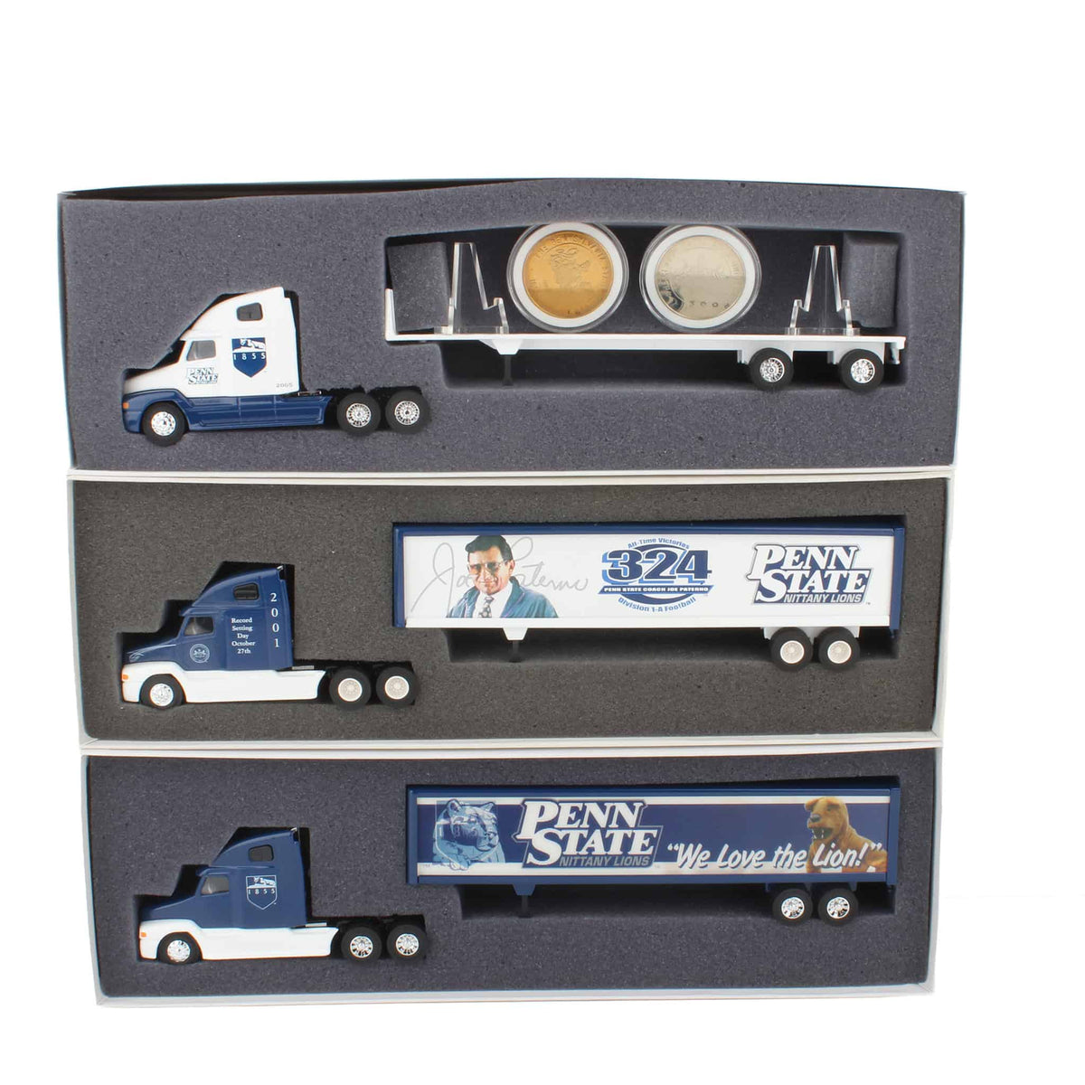 Lot of (3) 1/64 Penn State Semis with Trailers — Outback Toys
