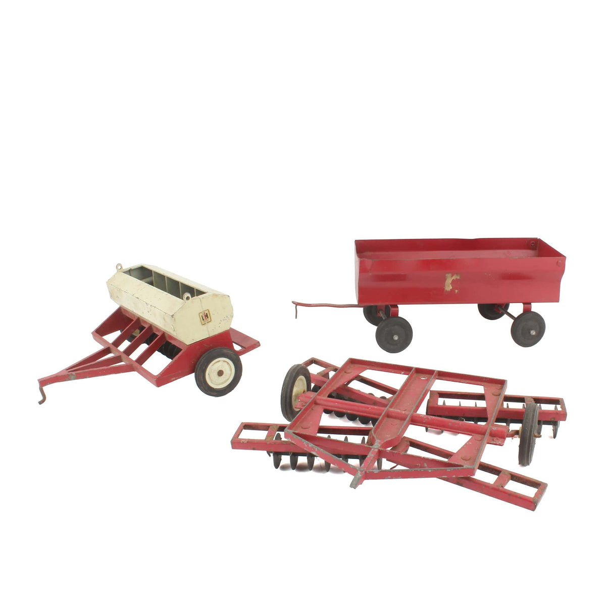 Lot of (3) 1/16 Red Farm Implements — Outback Toys
