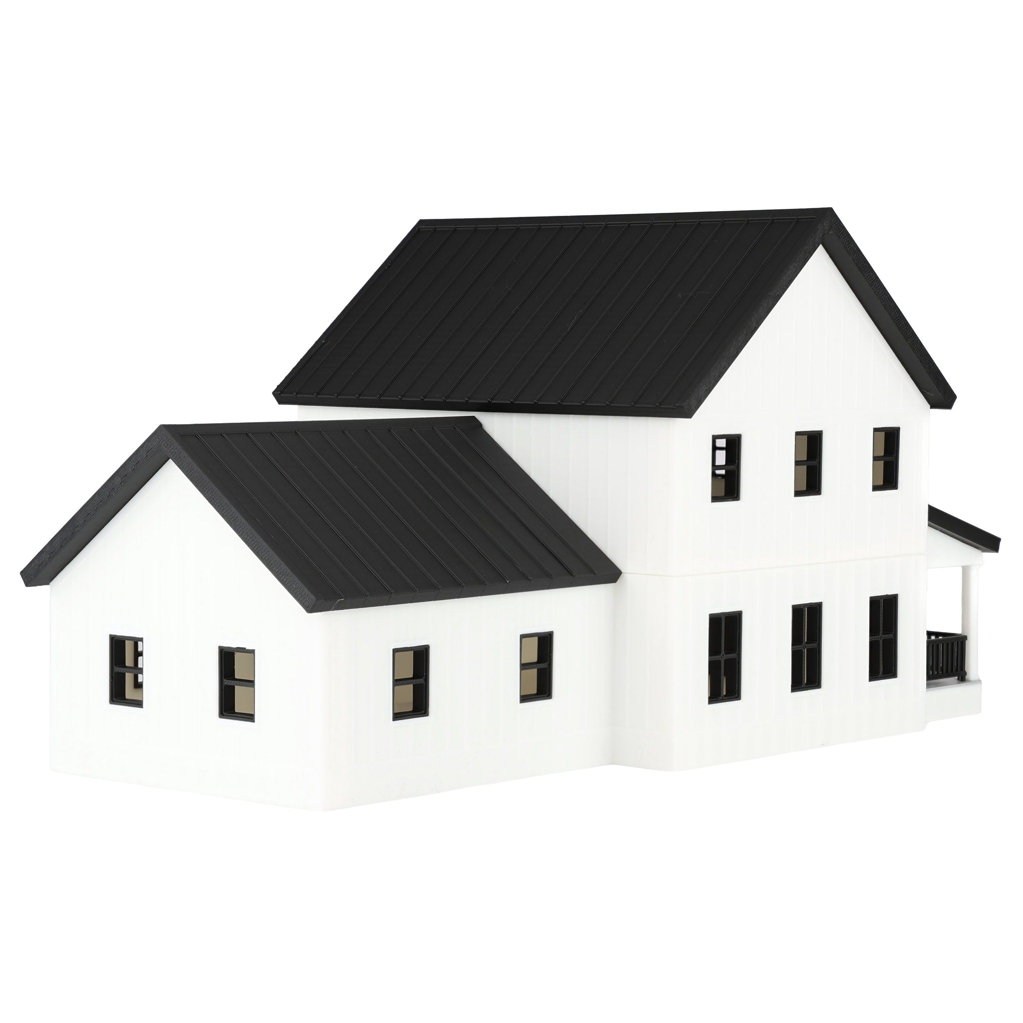 1/64 White & Black Modern Farmhouse by REVD Toys, 3D Printed — Outback Toys