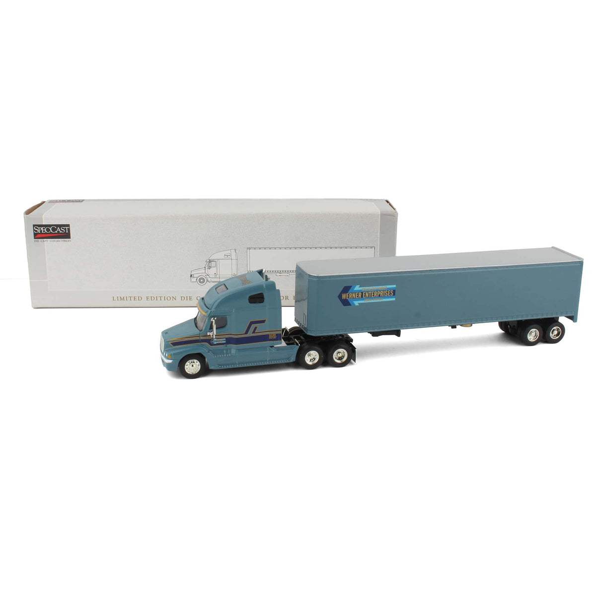 1/64 Freightliner C120 Semi Truck Bank, Werner Enterprises by SpecCast ...