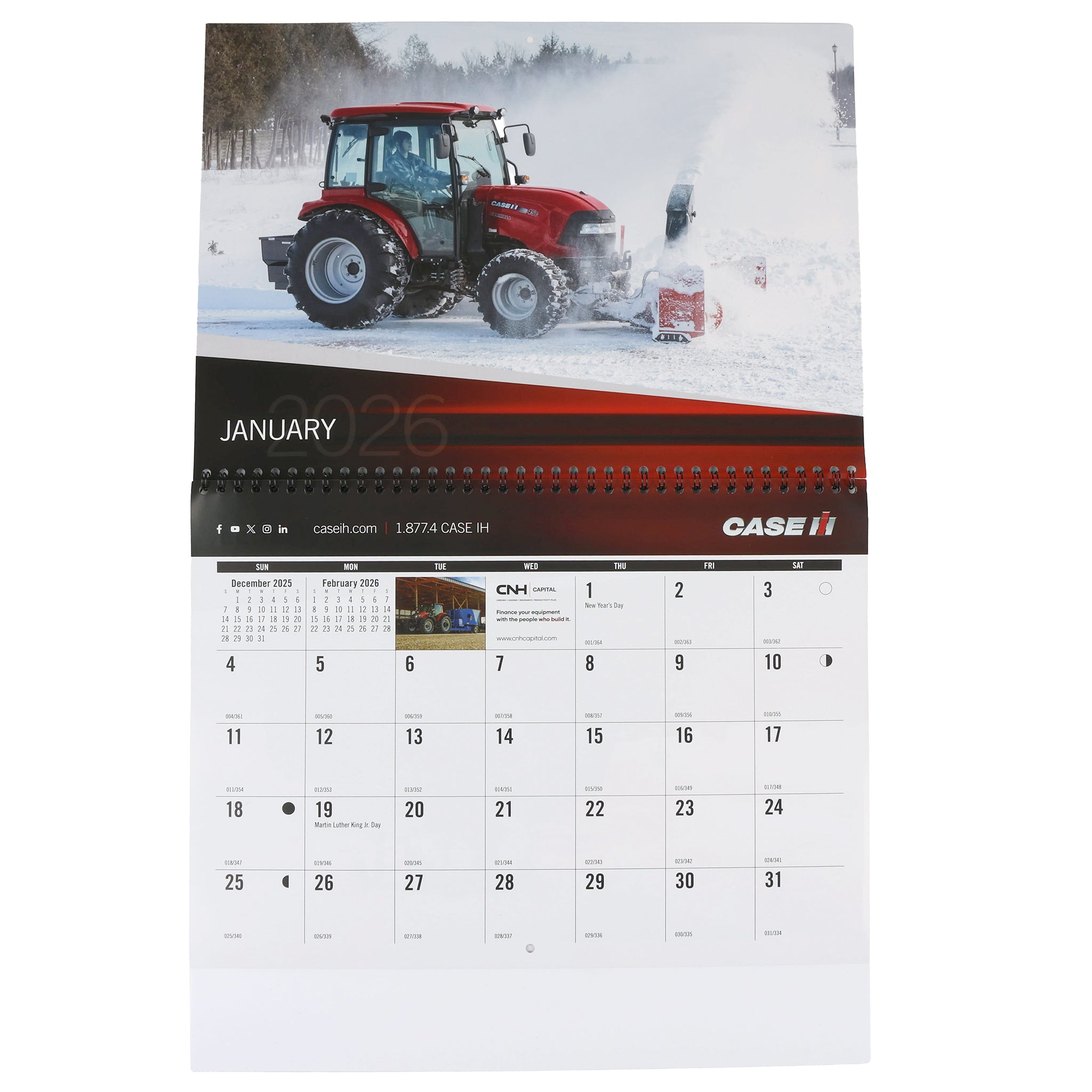 2026 Case IH 12 Month Wall Calendar, 13in x 11.5in — Outback Toys