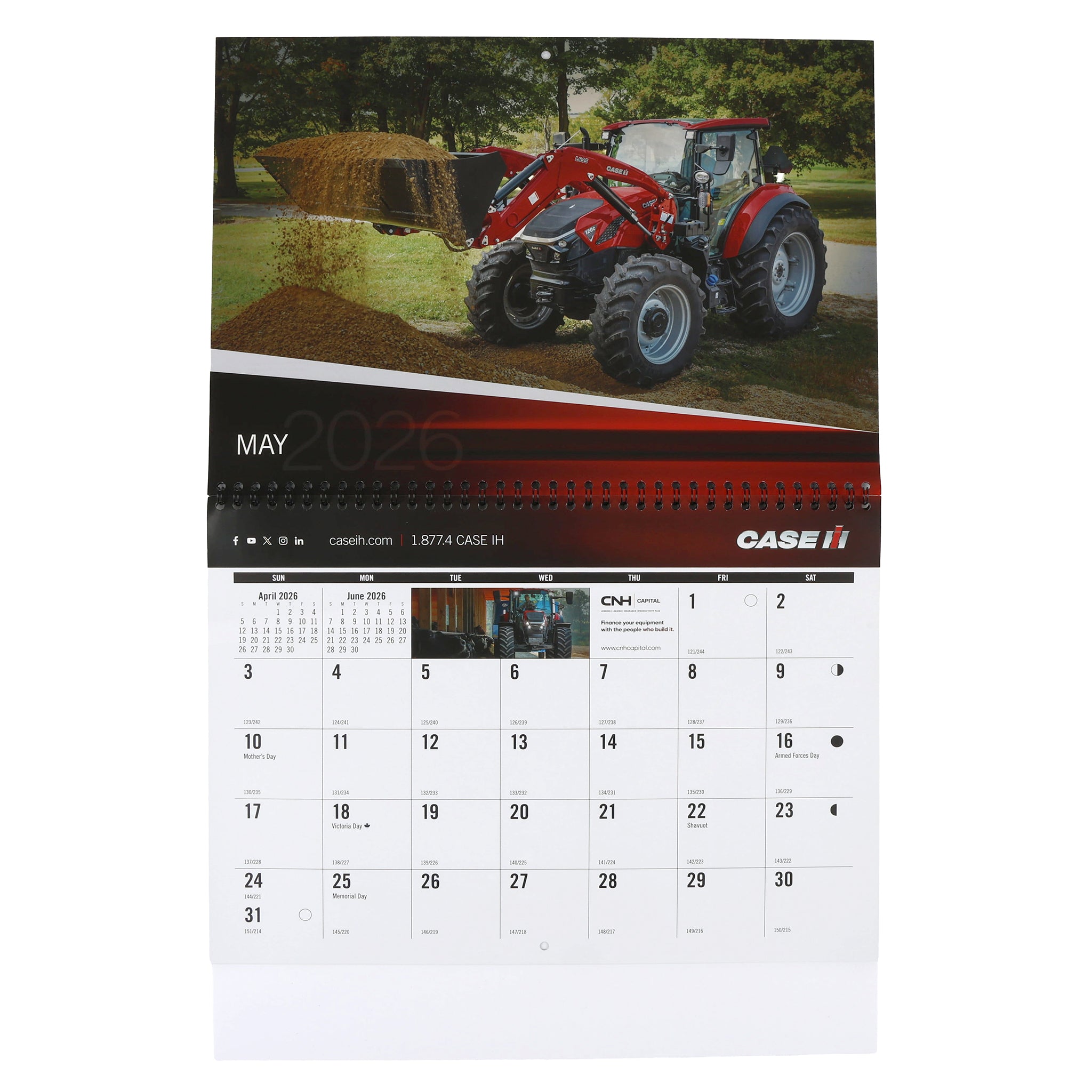 2026 Case IH 12 Month Wall Calendar, 13in x 11.5in — Outback Toys