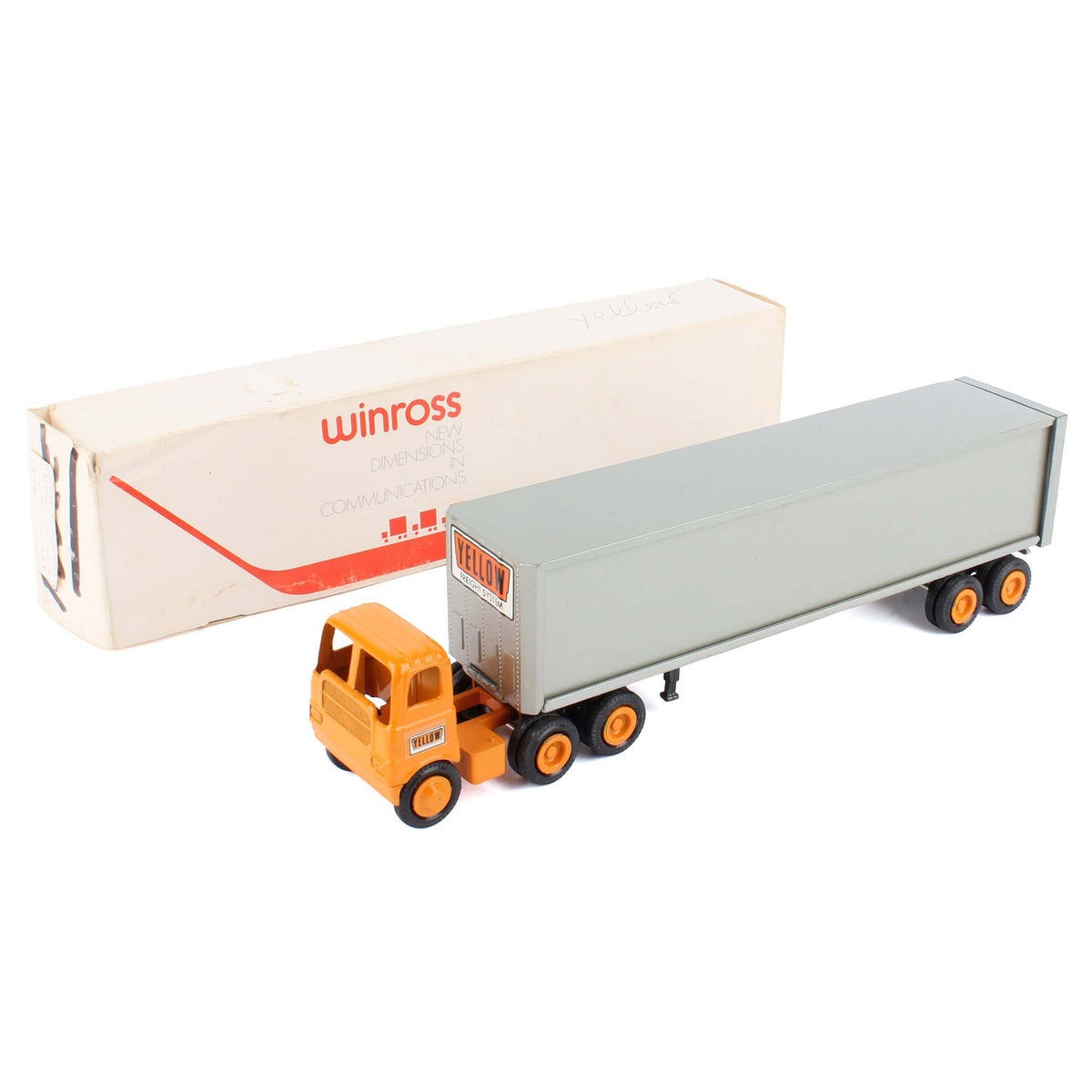1/64 Truck by Winross, Yellow Freight, Gray Box Trailer, Orange Cab ...