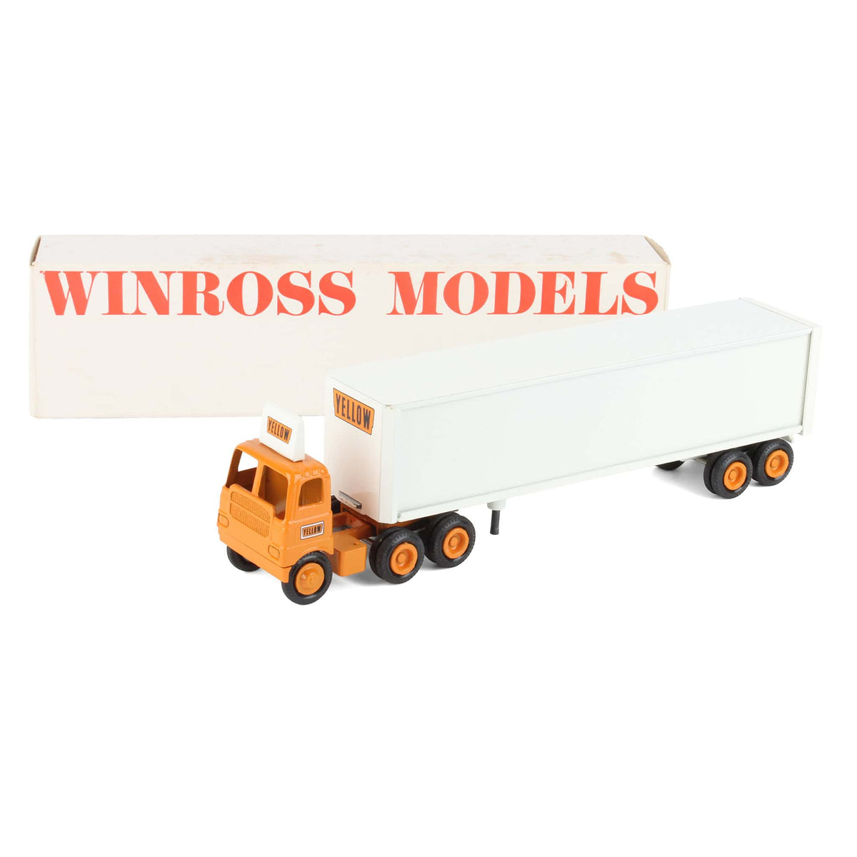 1/64 Truck by Winross, Yellow Freight White Box Trailer, Orange Cab ...