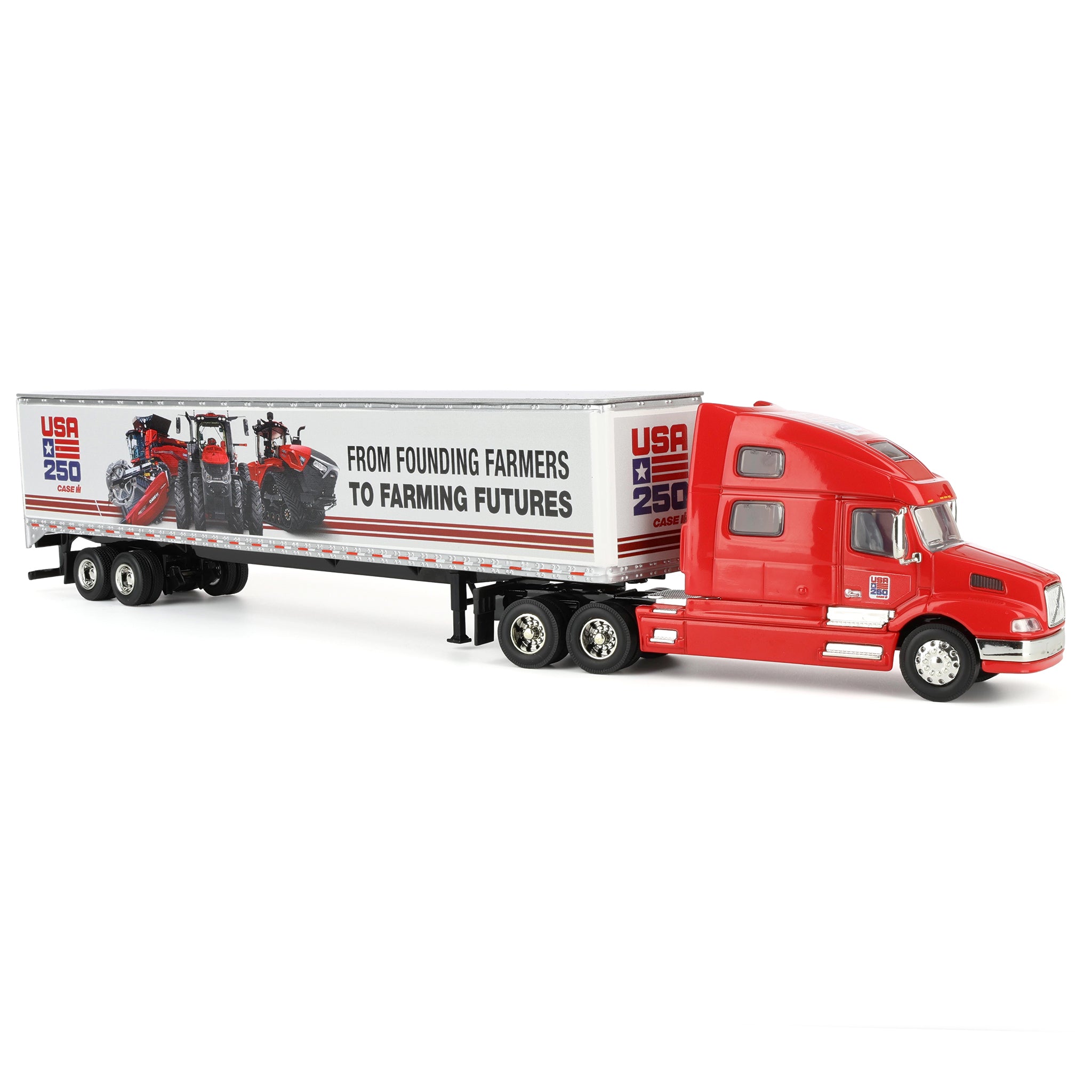 1/64 Volvo 770 Semi Truck with Box Trailer by SpecCast, Case IH USA "C ...