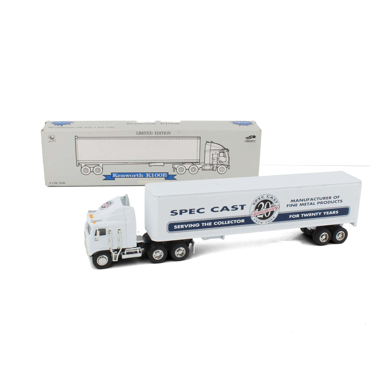 1/64 Kenworth K100E Semi Truck with Trailer, SpecCast 20th Anniversary ...
