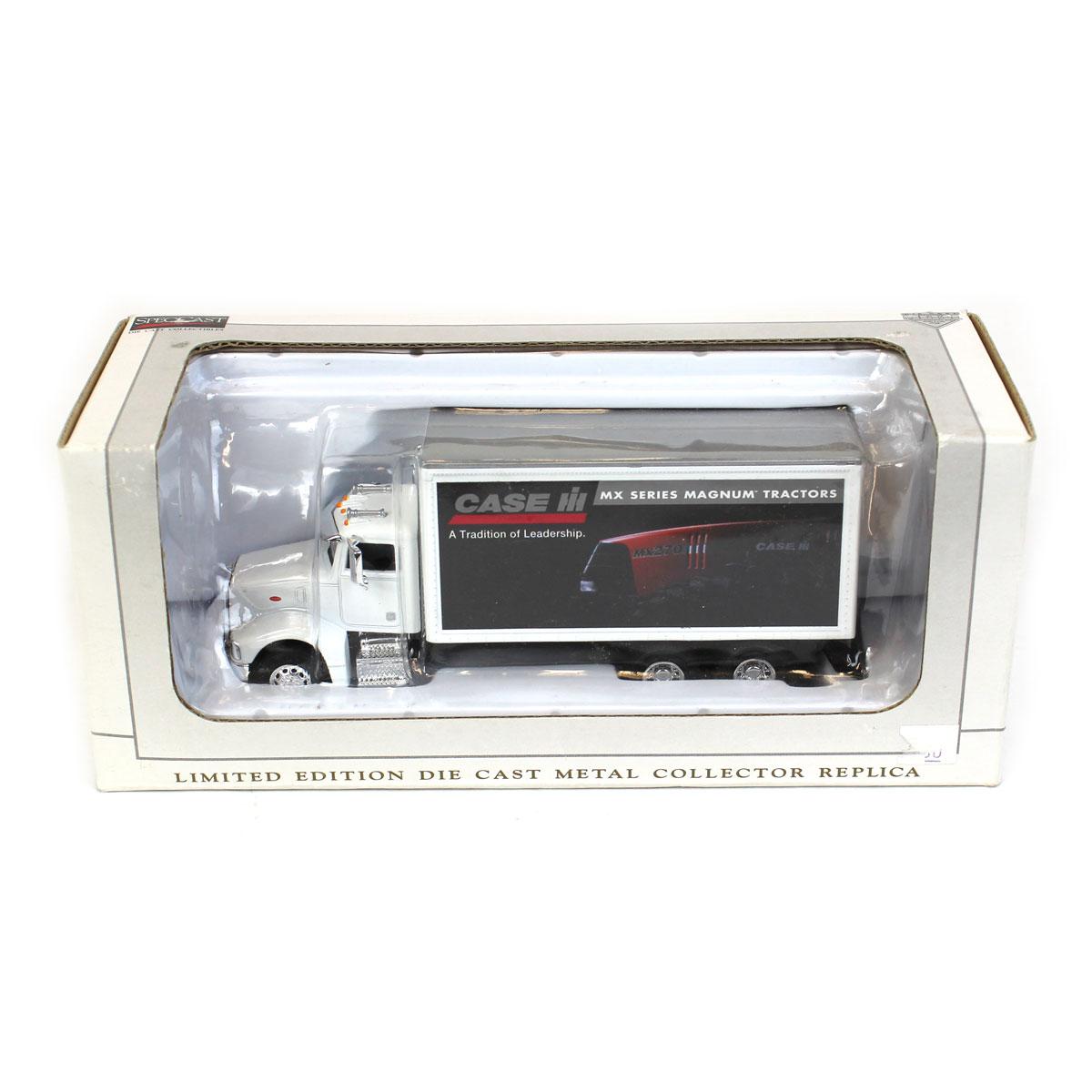 1/64 Peterbilt 385 Van Box Truck with Case IH Magnum by SpecCast, Limi ...